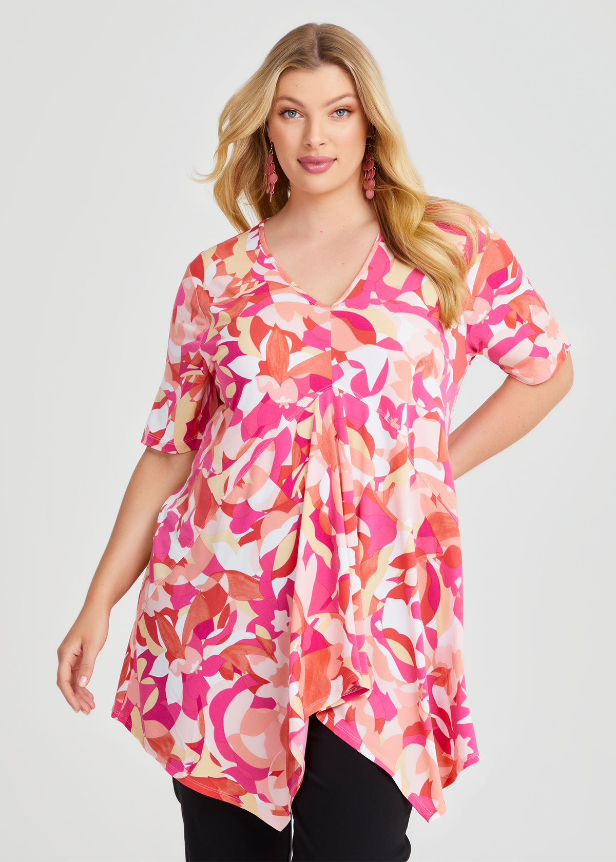 Shop Plus Size Candy Drape Front Top, Orange | Taking Shape AU