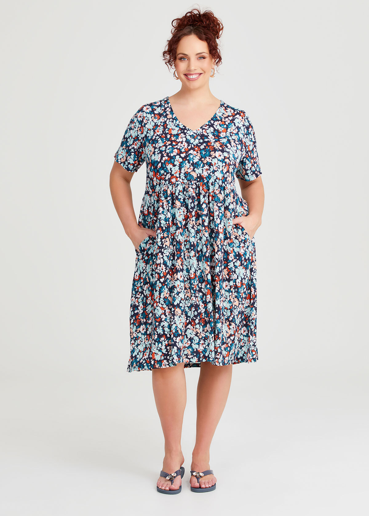 Shop Plus Size Amy Moss Crepe Dress, Multi | Taking Shape AU