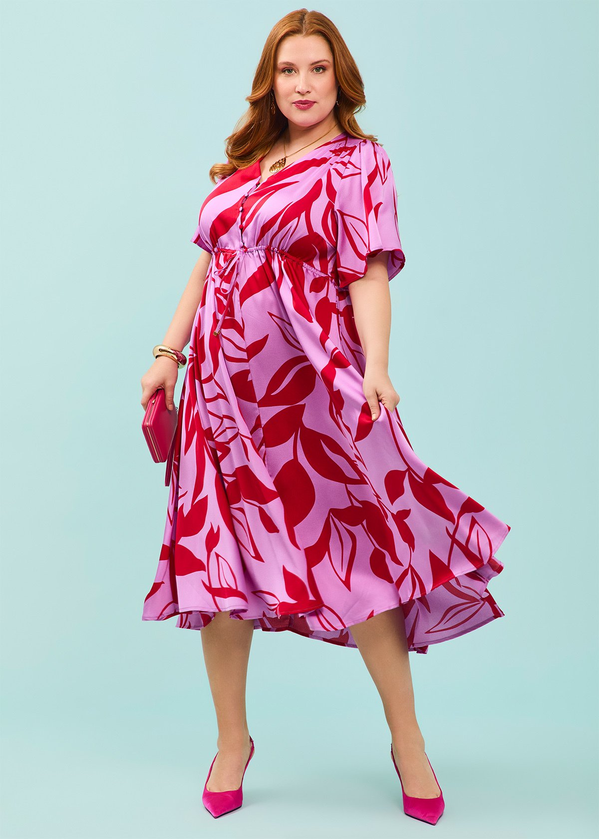 Shop Plus Size Serenade Event Midi Dress, Print | Taking Shape AU