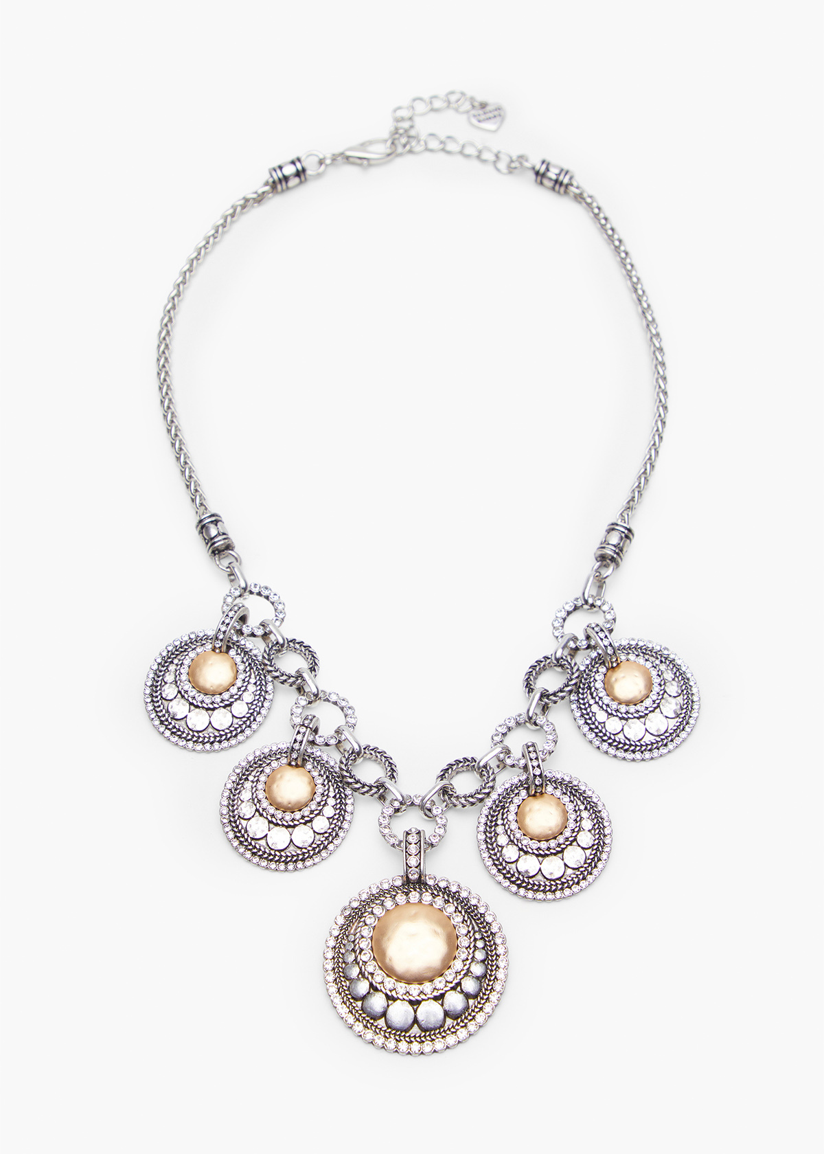 Shop Two Tone Disc Short Necklace in Multi | Accessories | Taking Shape NZ