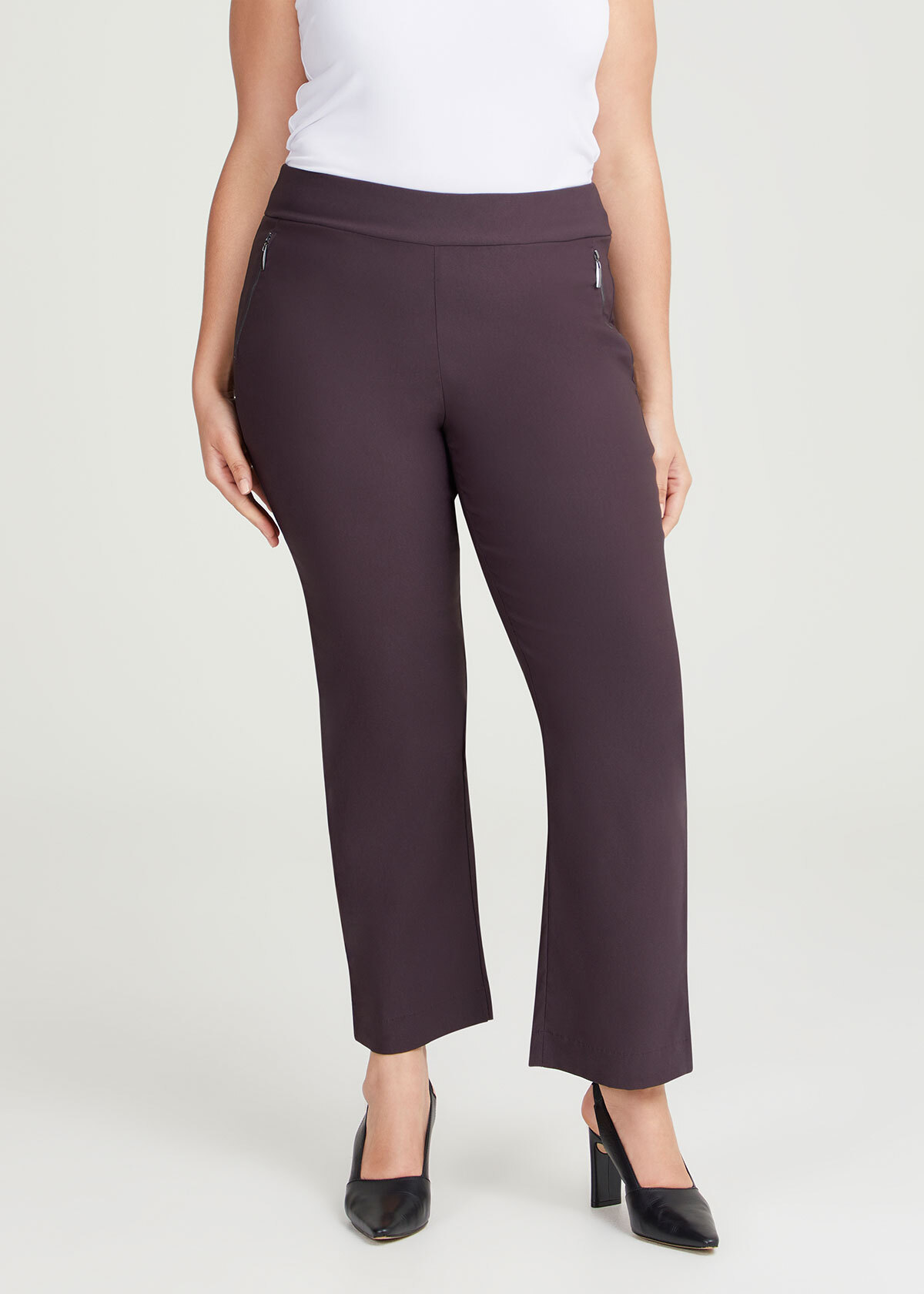 Shop Plus Size Lexi Essential Work Pant in Brown | Sizes 12-30 | Taking ...