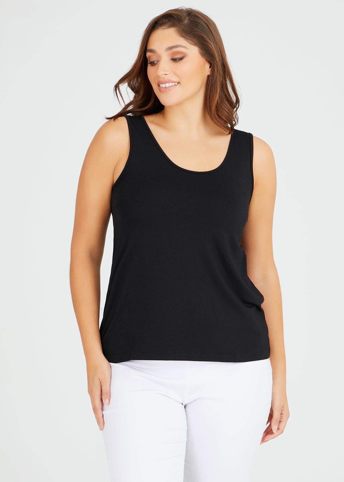 Plus Size Women's Black Bamboo Base Cami | Taking Shape AU