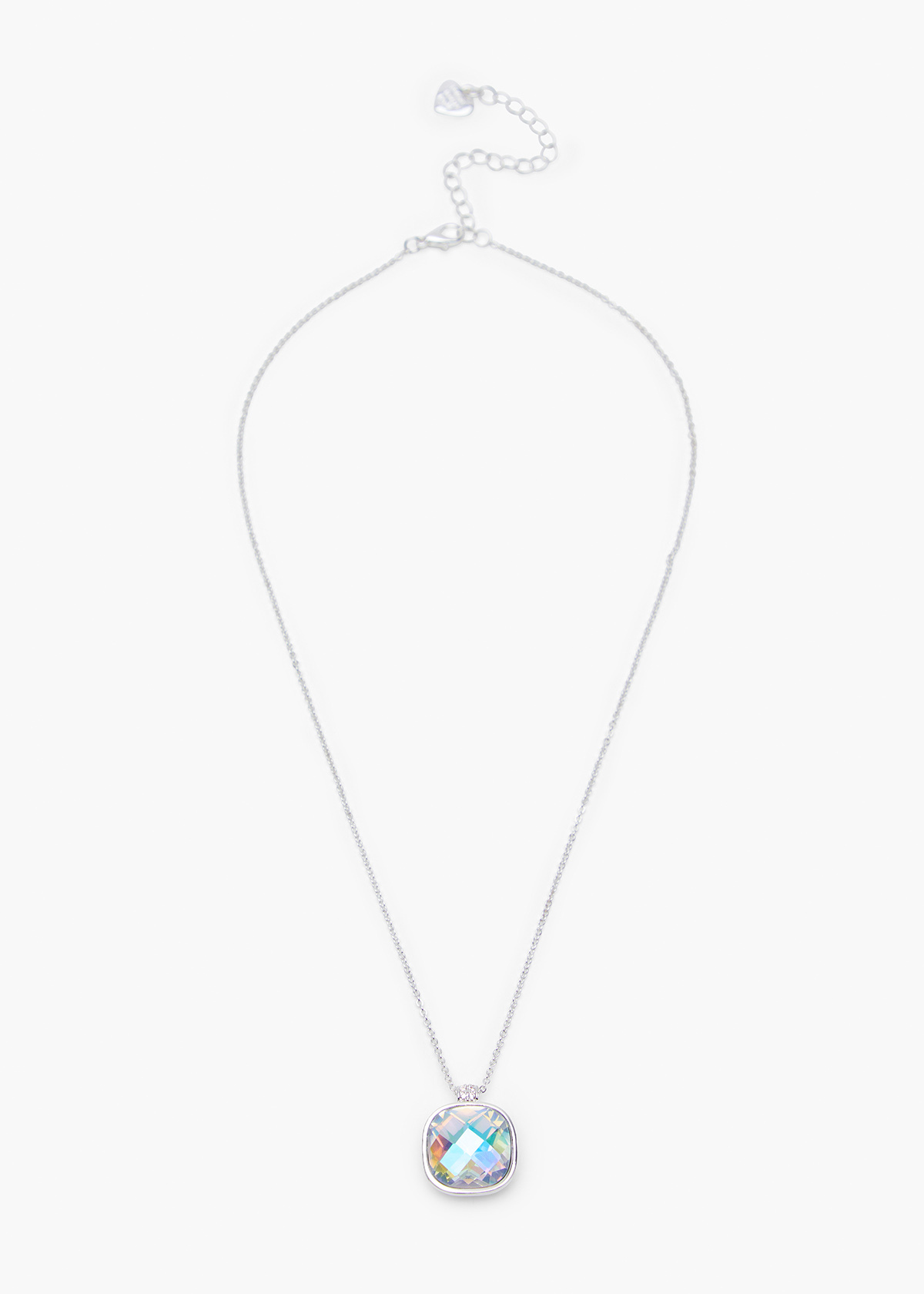 Shop Square Jewel Drop Necklace in Silver | Accessories | Taking Shape AU