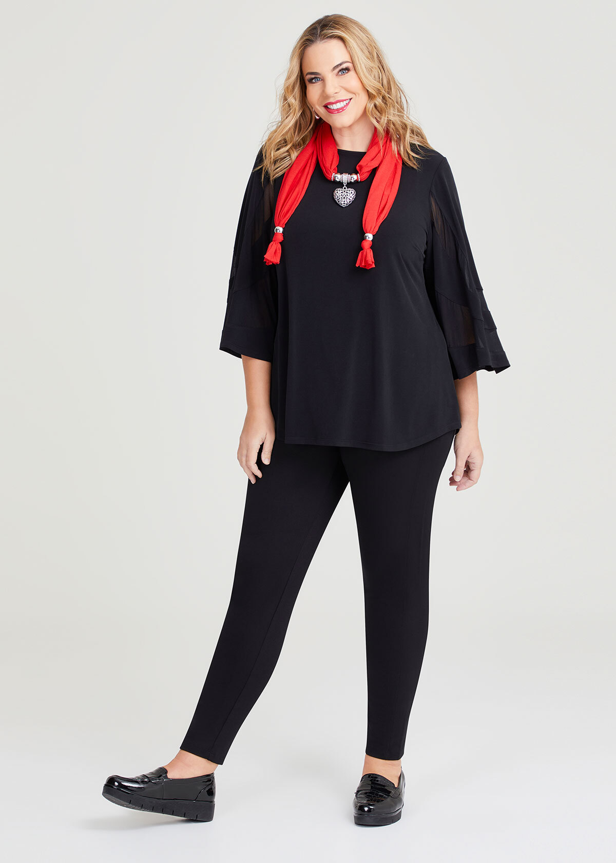 Shop Heart Pendant Scarf in Red | Accessories | Taking Shape AU