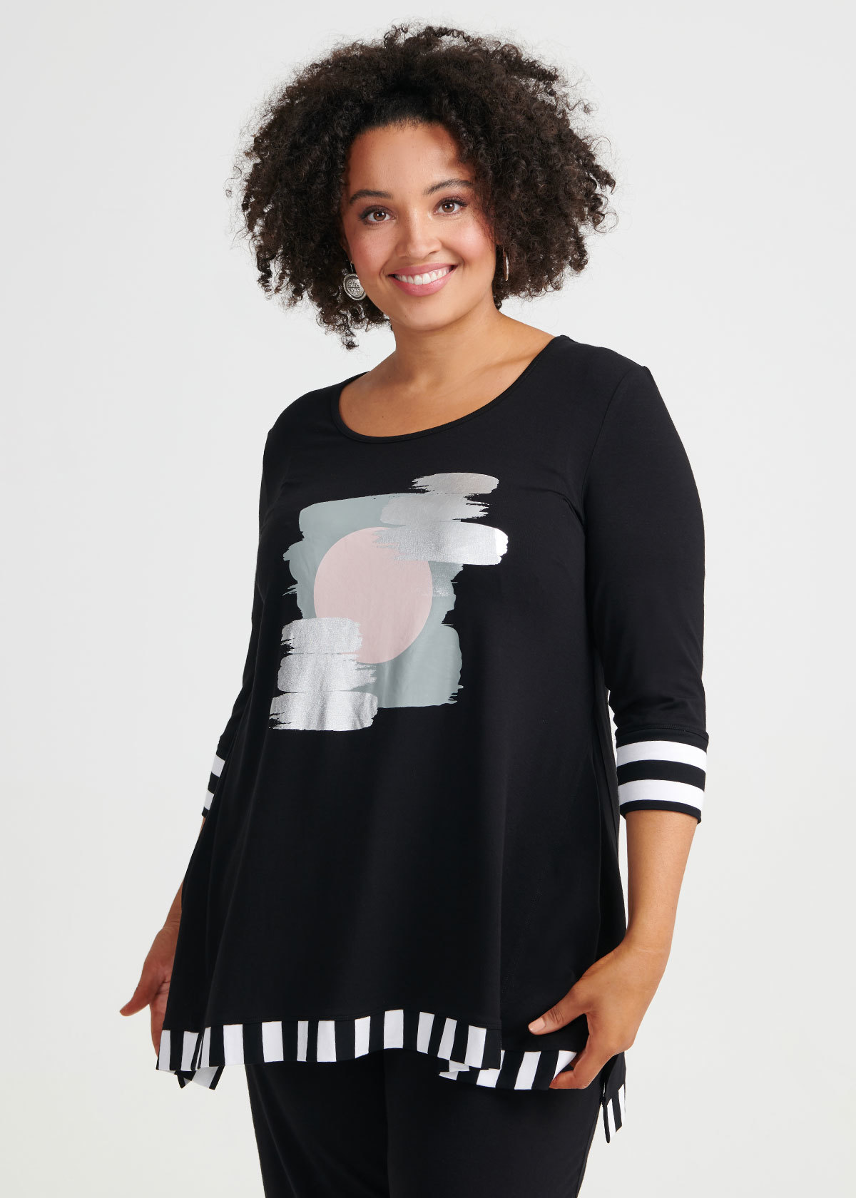 Shop Plus Size Totally Obsessed Tunic, Black | Taking Shape UK