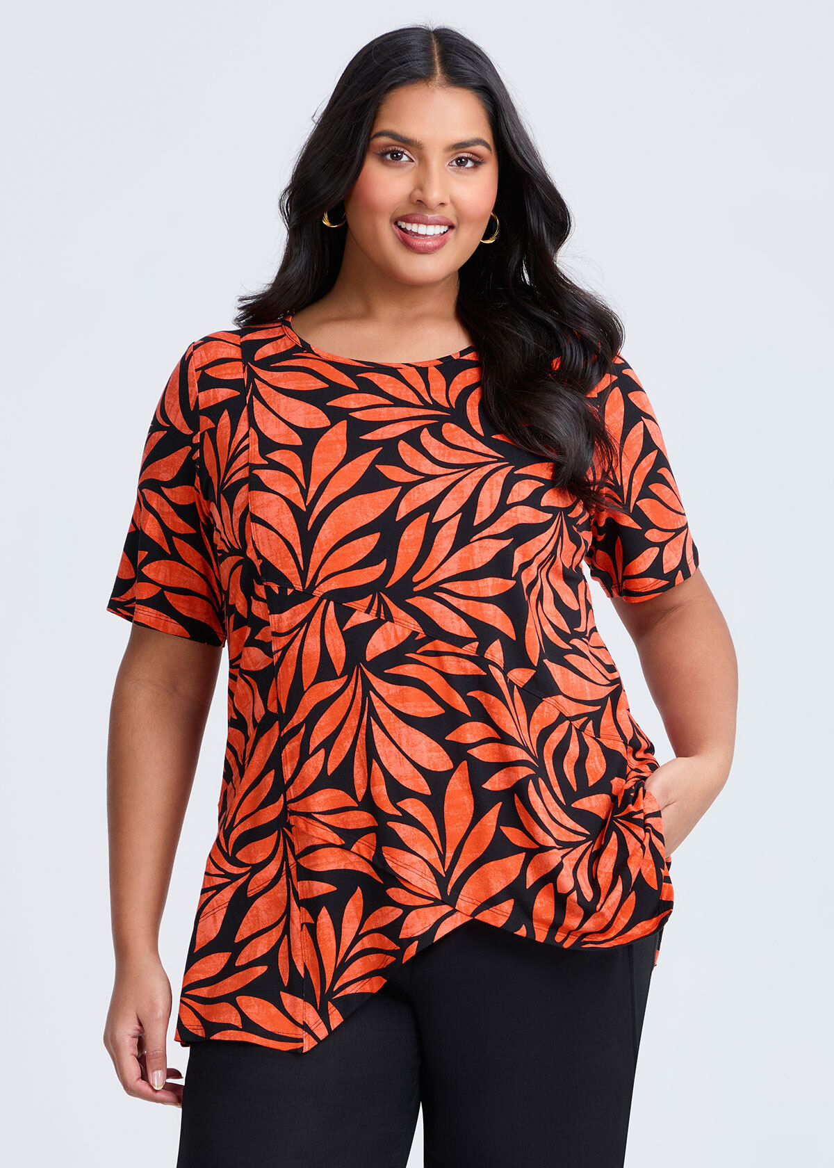 Shop Plus Size Natural Laurie Top, Print | Taking Shape NZ
