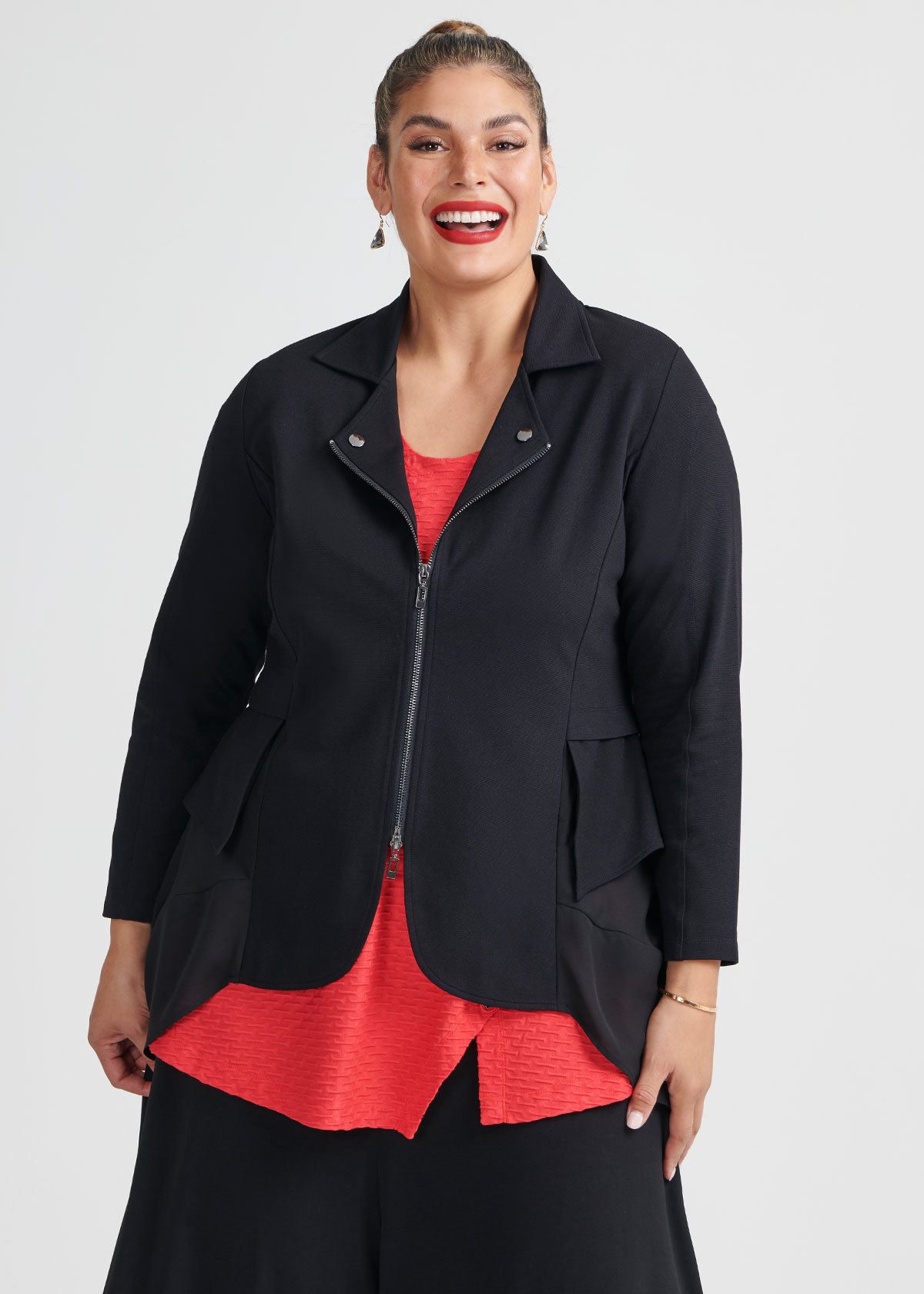 Shop Corinne Ponti Jacket in black in sizes 12 to 24 | Taking Shape