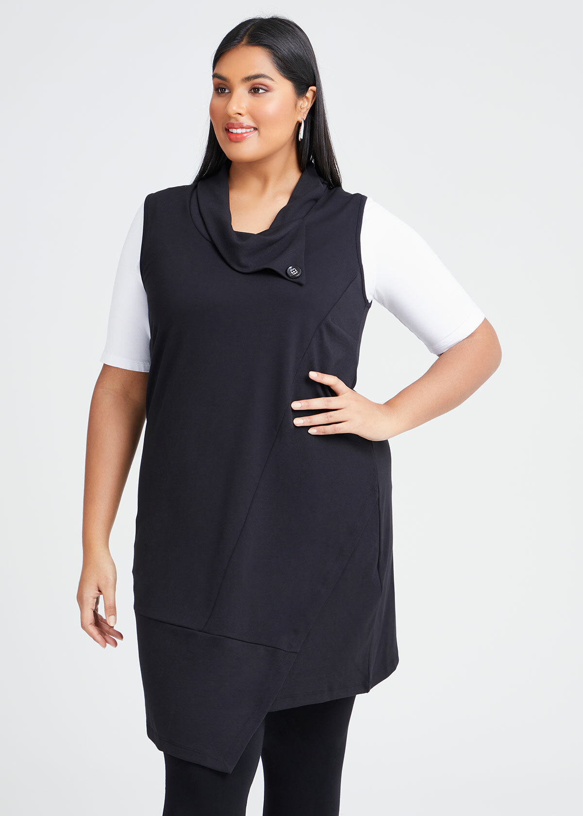 Shop Plus Size Genisis Ponte Tunic, Black | Taking Shape AU