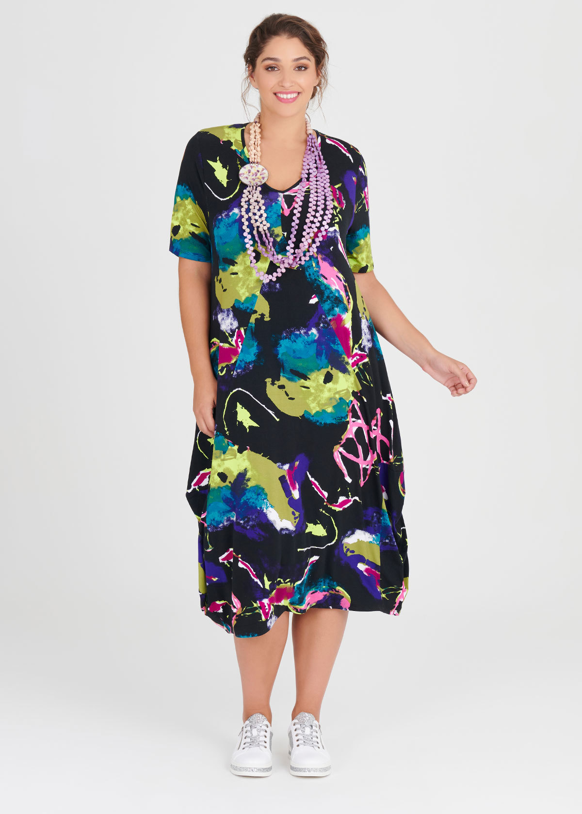 Shop Plus Size Bold Bamboo Dress, Print | Taking Shape AU