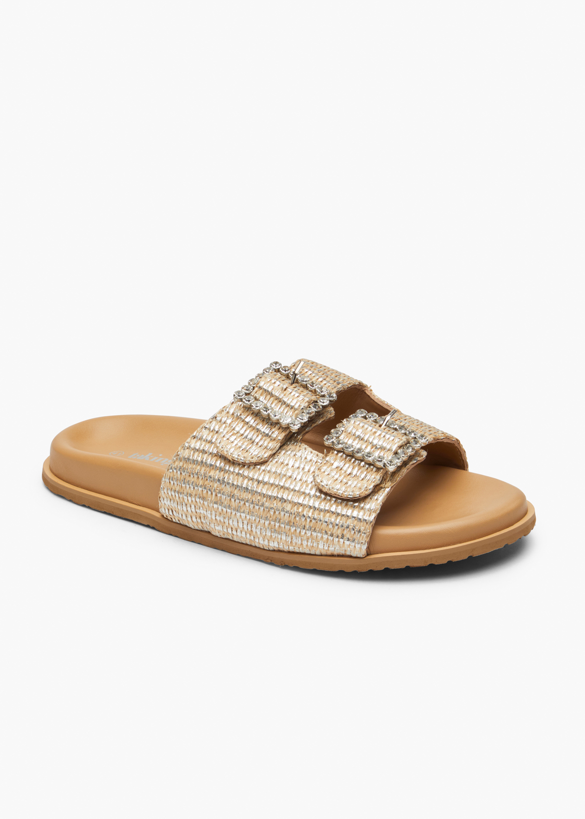 Shop Brown Raffia Slide Sandal | Comfortable Shoes | Taking Shape AU