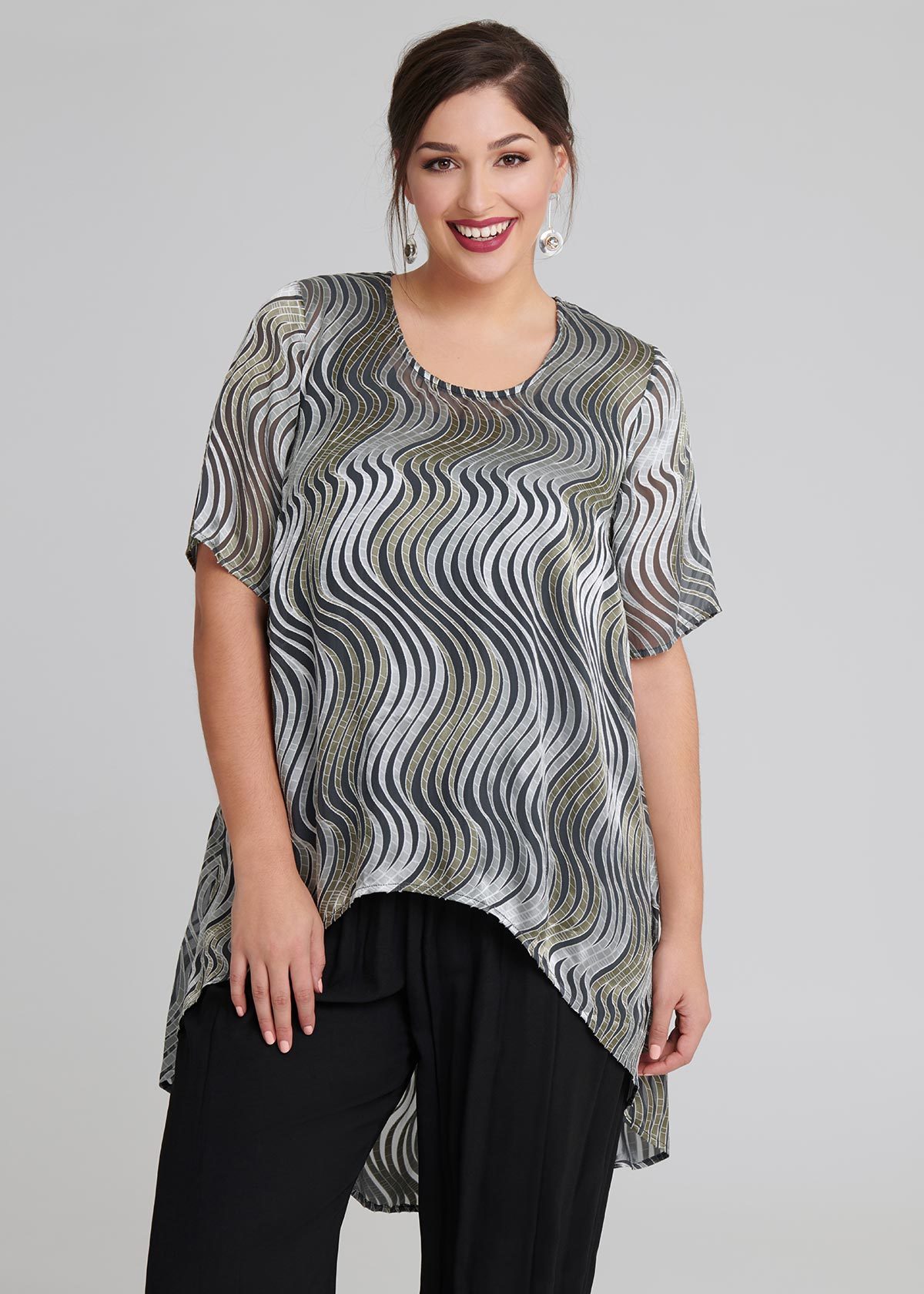 Shop Plus Size Desire Silk Top, Print | Taking Shape AU