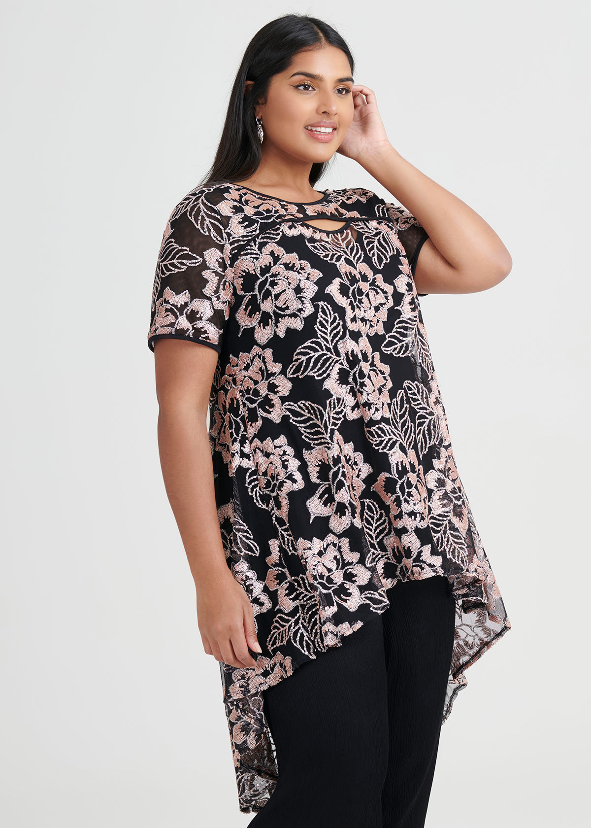 Shop Plus Size Rock Rose Top, Print | Taking Shape AU