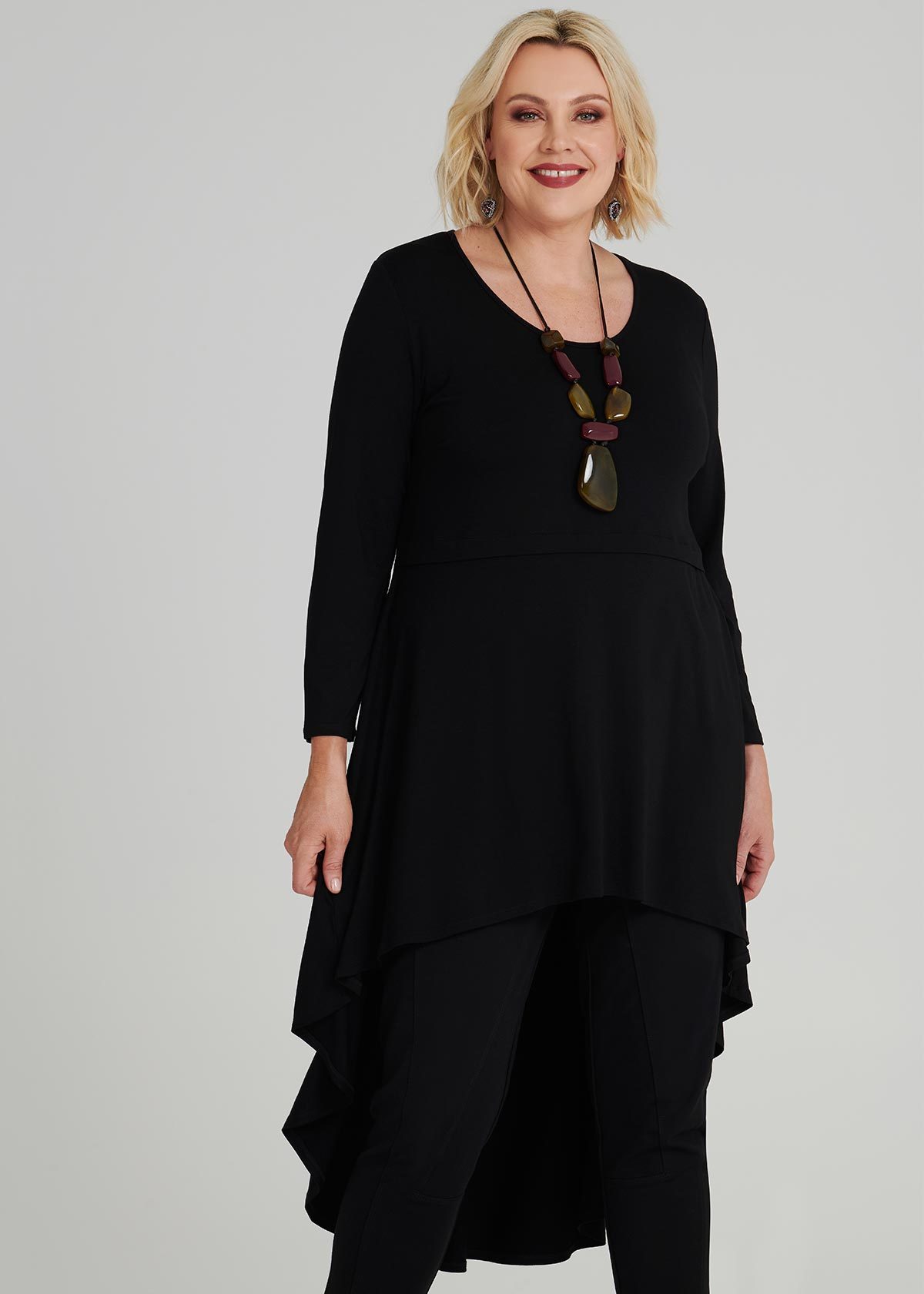 Shop Plus Size Coco Tunic, Black | Taking Shape NZ