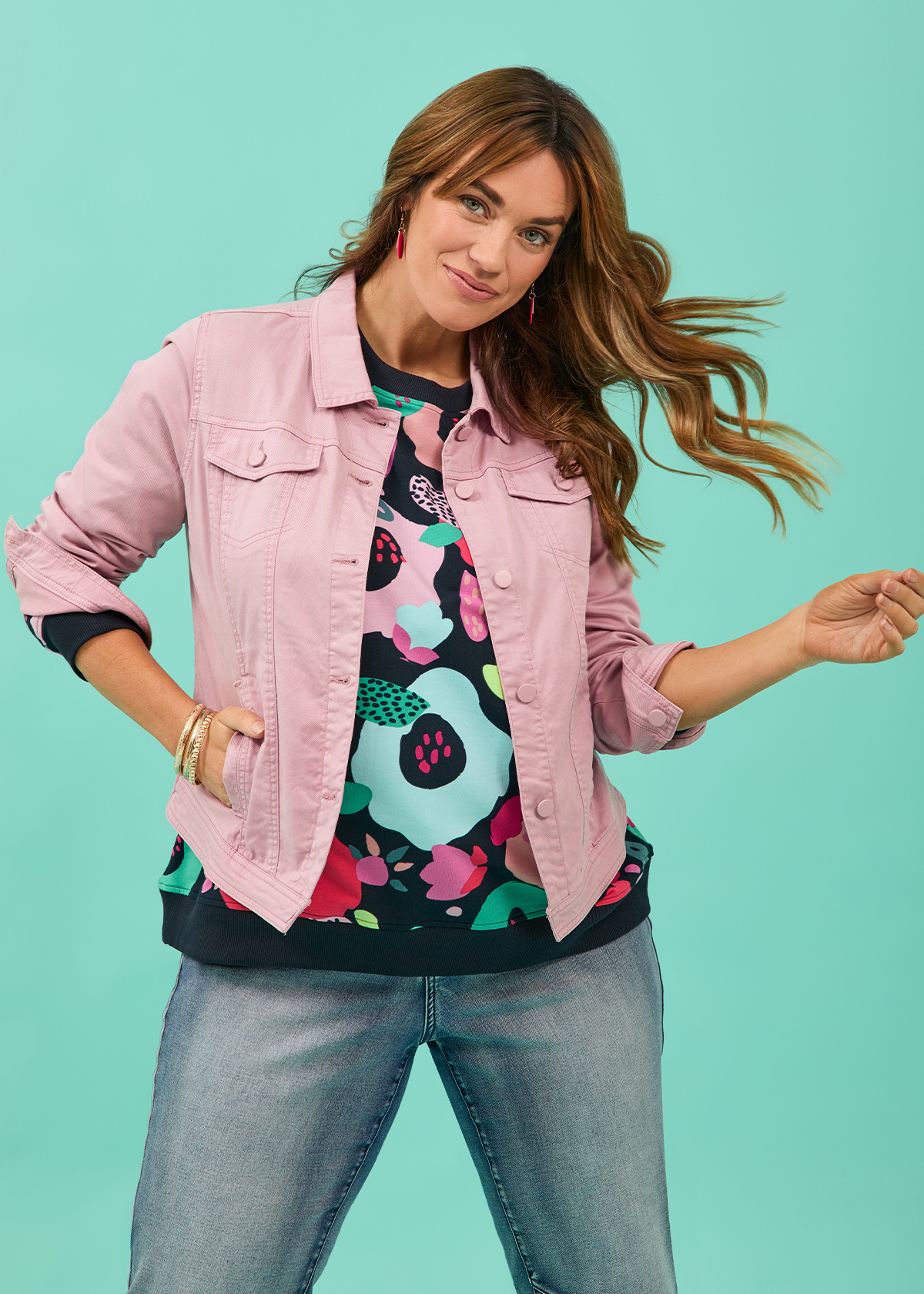 Shop Plus Size Lyocell Blend Stretch Jacket, Pink | Taking Shape AU