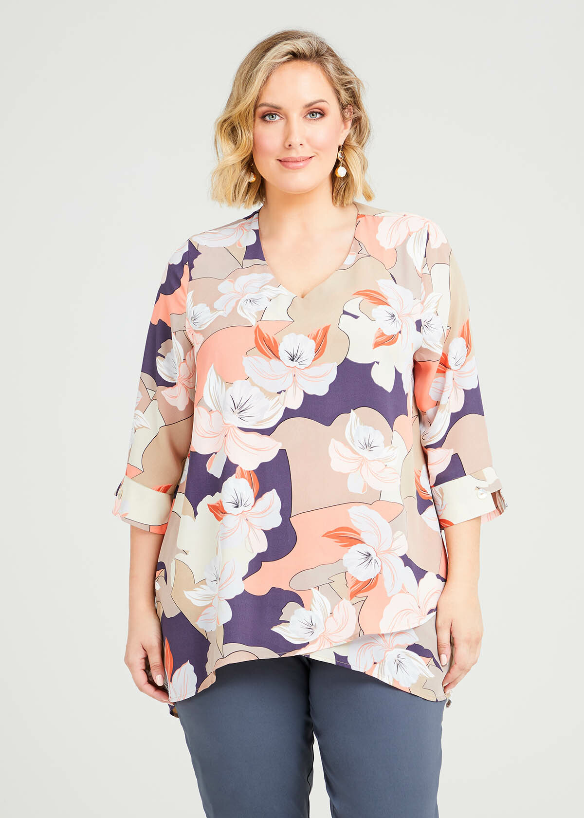 Shop Plus Size Georgie Layered Top, Floral | Taking Shape AU