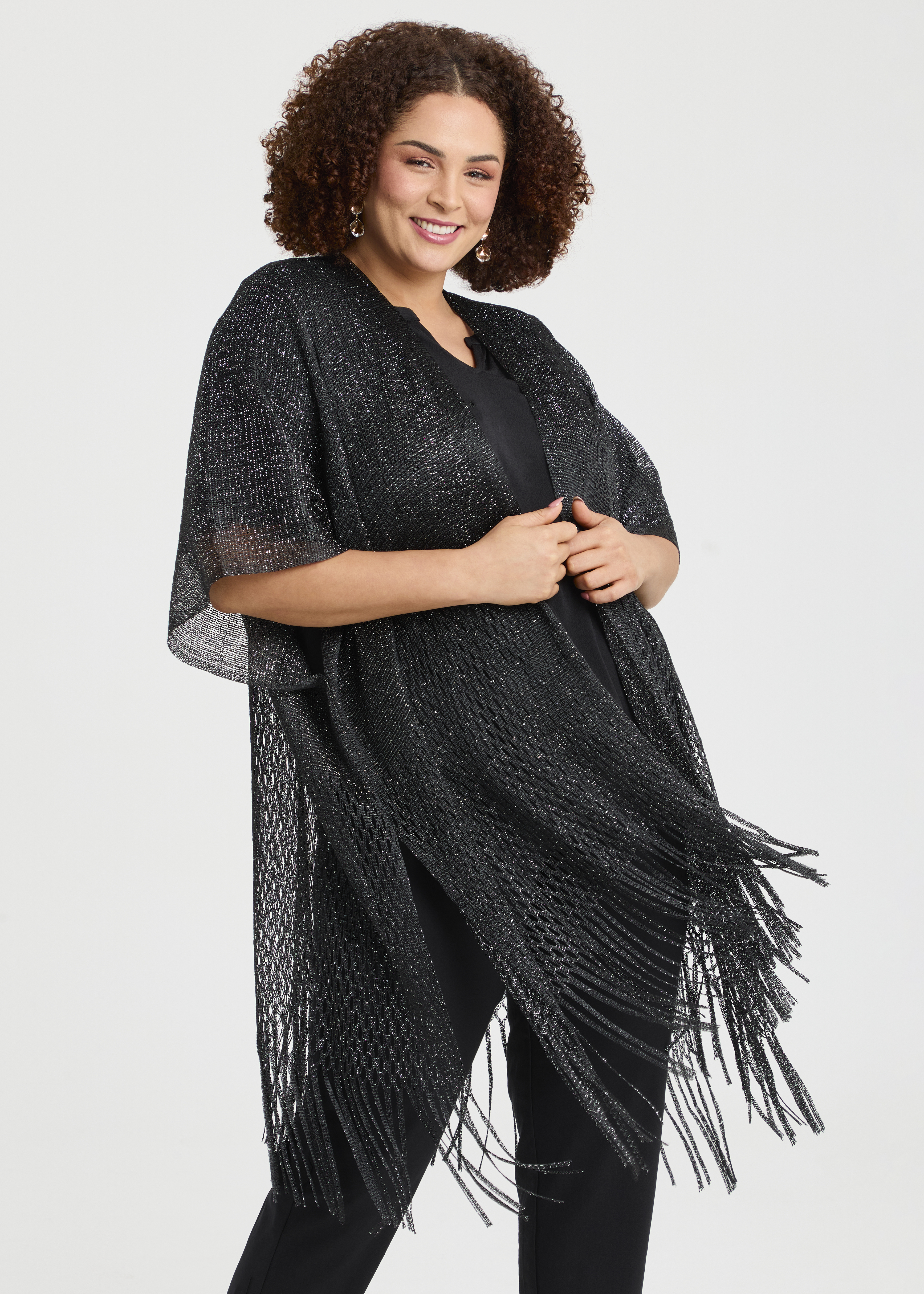 Shop Shiny Metallic Cape in Black | Accessories | Taking Shape AU