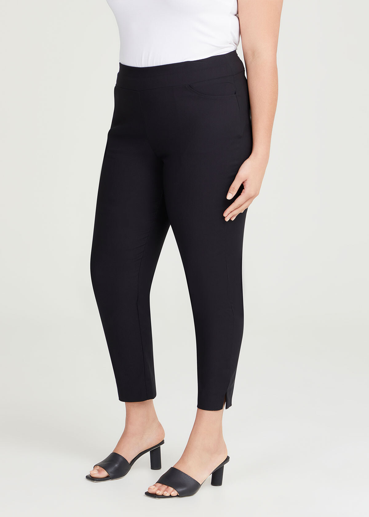 Shop Plus Size Editorial Slim Pant in Black | Taking Shape AU