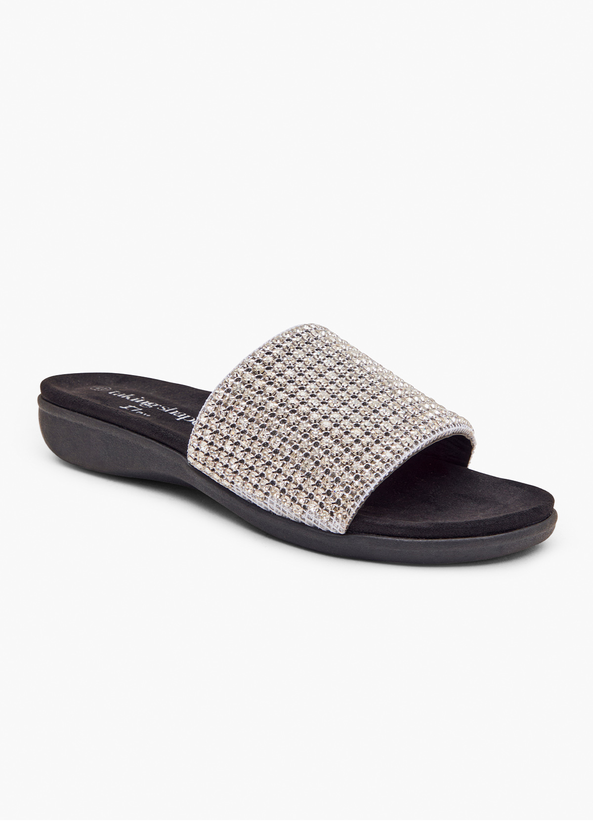 Shop Black Bling Flex Wedge Slide | Comfortable Shoes | Taking Shape AU