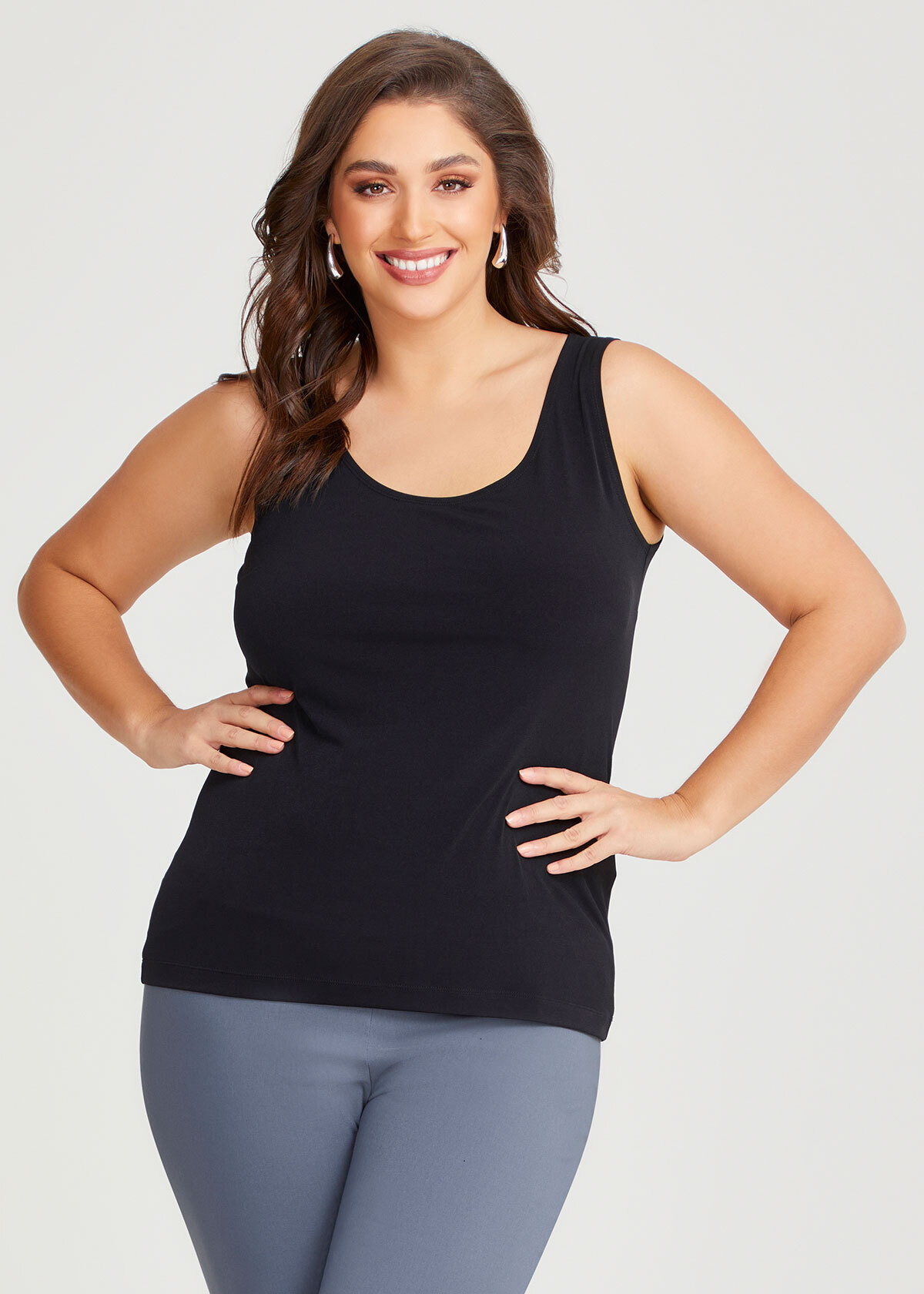 Shop Plus Size Luna Base Cami, Black | Taking Shape AU