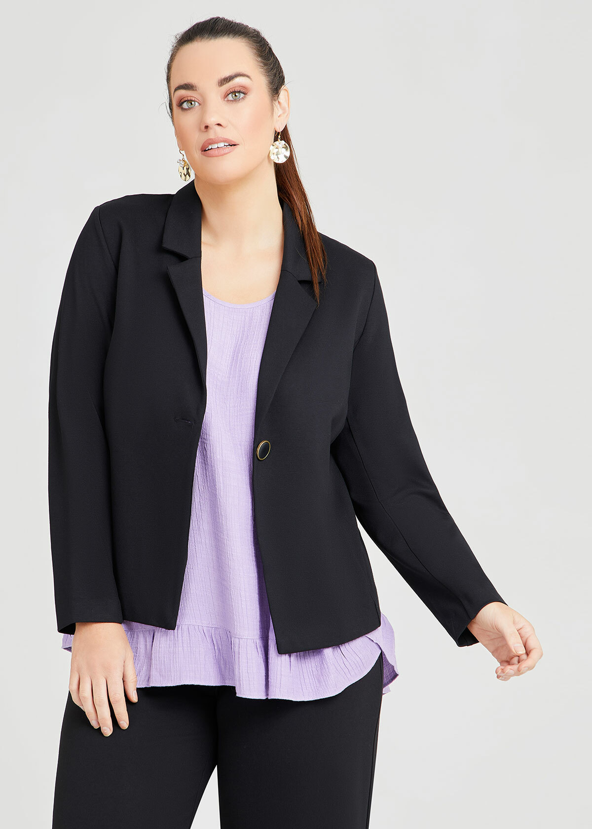 Shop Plus Size Bamboo Ponte Eternal Jacket, Black | Taking Shape AU