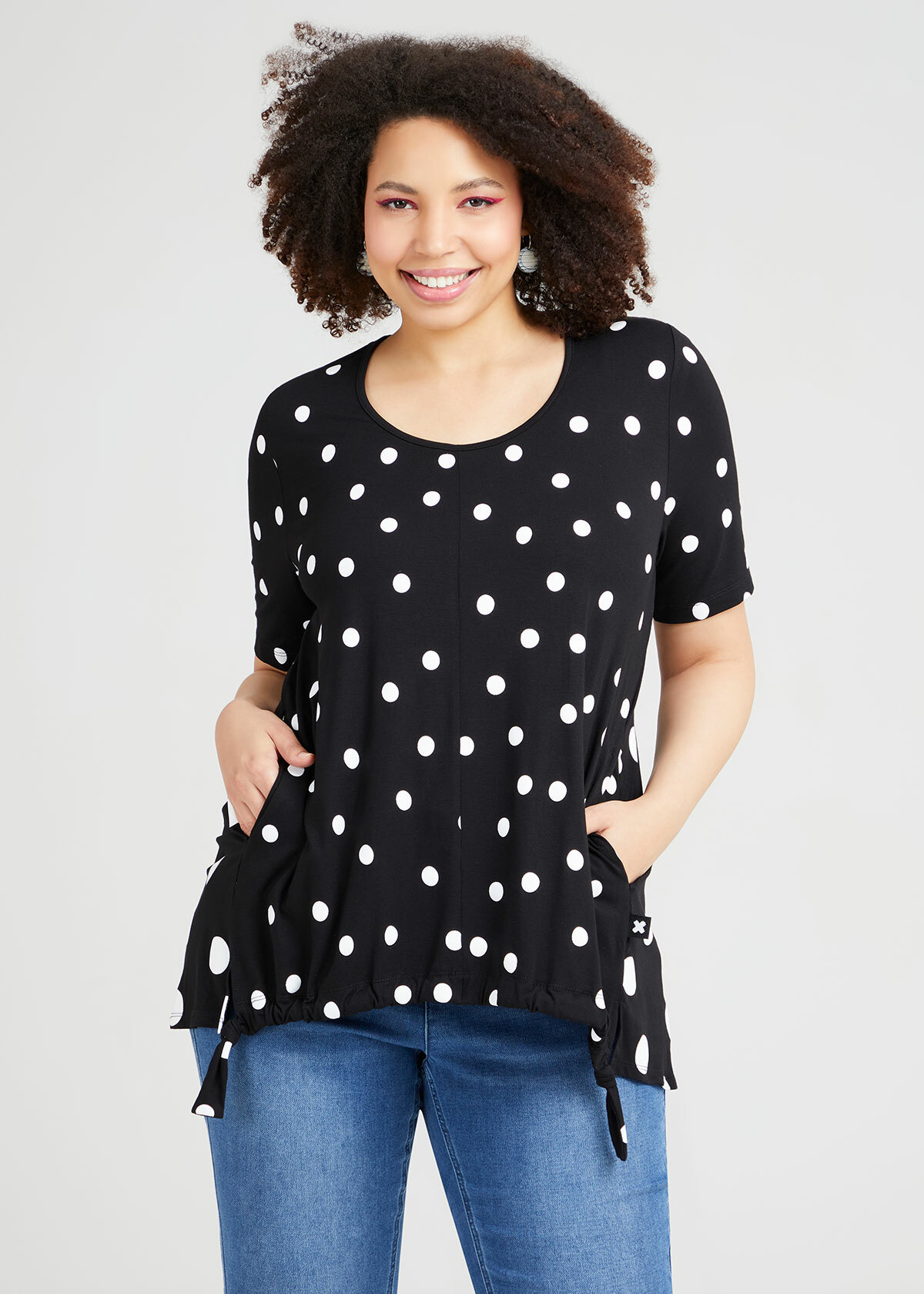 Shop Plus Size Natural Spotty Days Top in Print | Taking Shape AU
