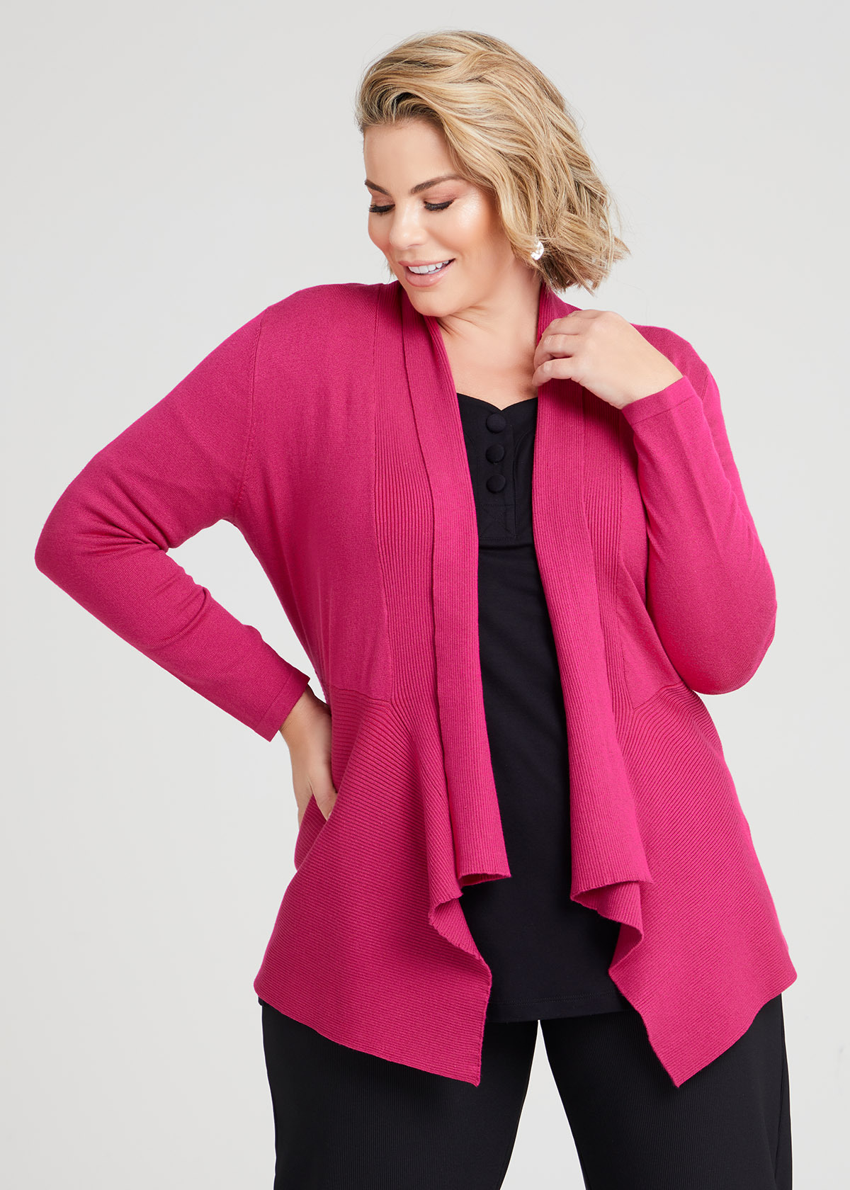 Shop Plus Size Everyday Claire Cardigan, Pink | Taking Shape AU