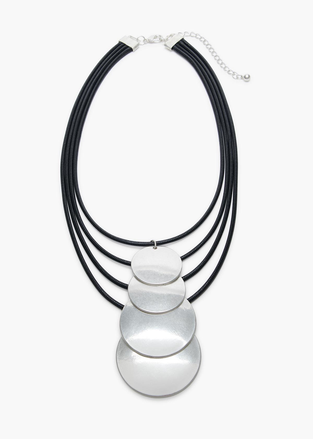 Shop Layered Disc Necklace in Black | Accessories | Taking Shape AU