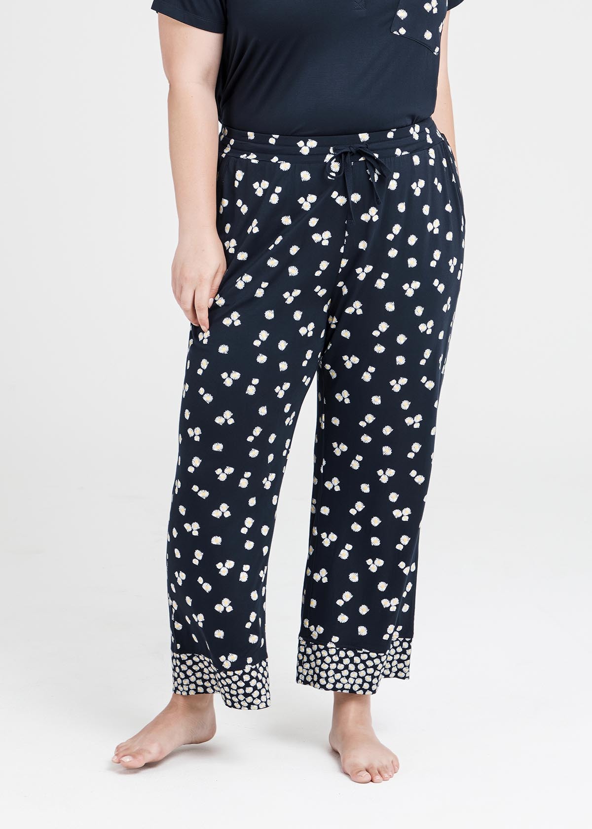 Shop Bamboo Daisy Pyjama Pant in Print, Sizes 12-30 | Taking Shape AU