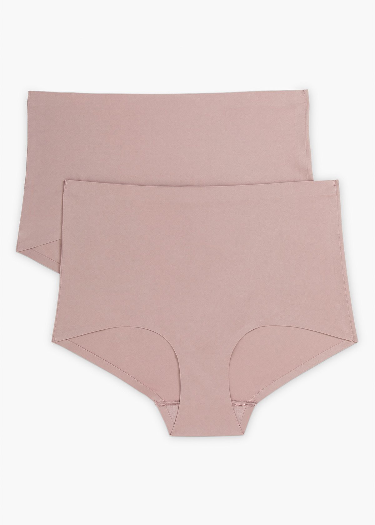 Shop Plus Size 2 Pack No VPL Micro Full Briefs, Brown | Taking Shape NZ