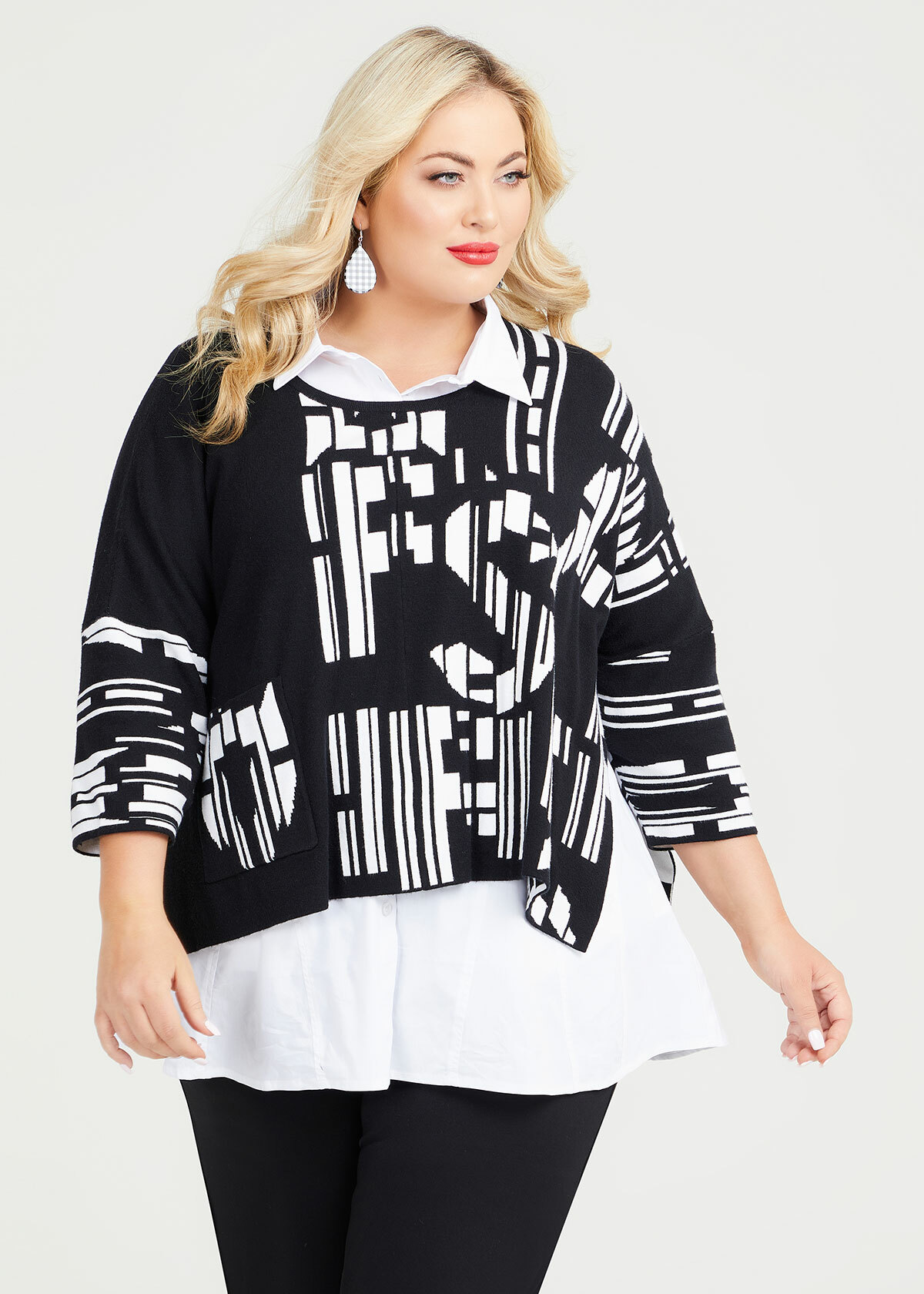 Shop Plus Size Alpha Natural Jumper, Black | Taking Shape NZ