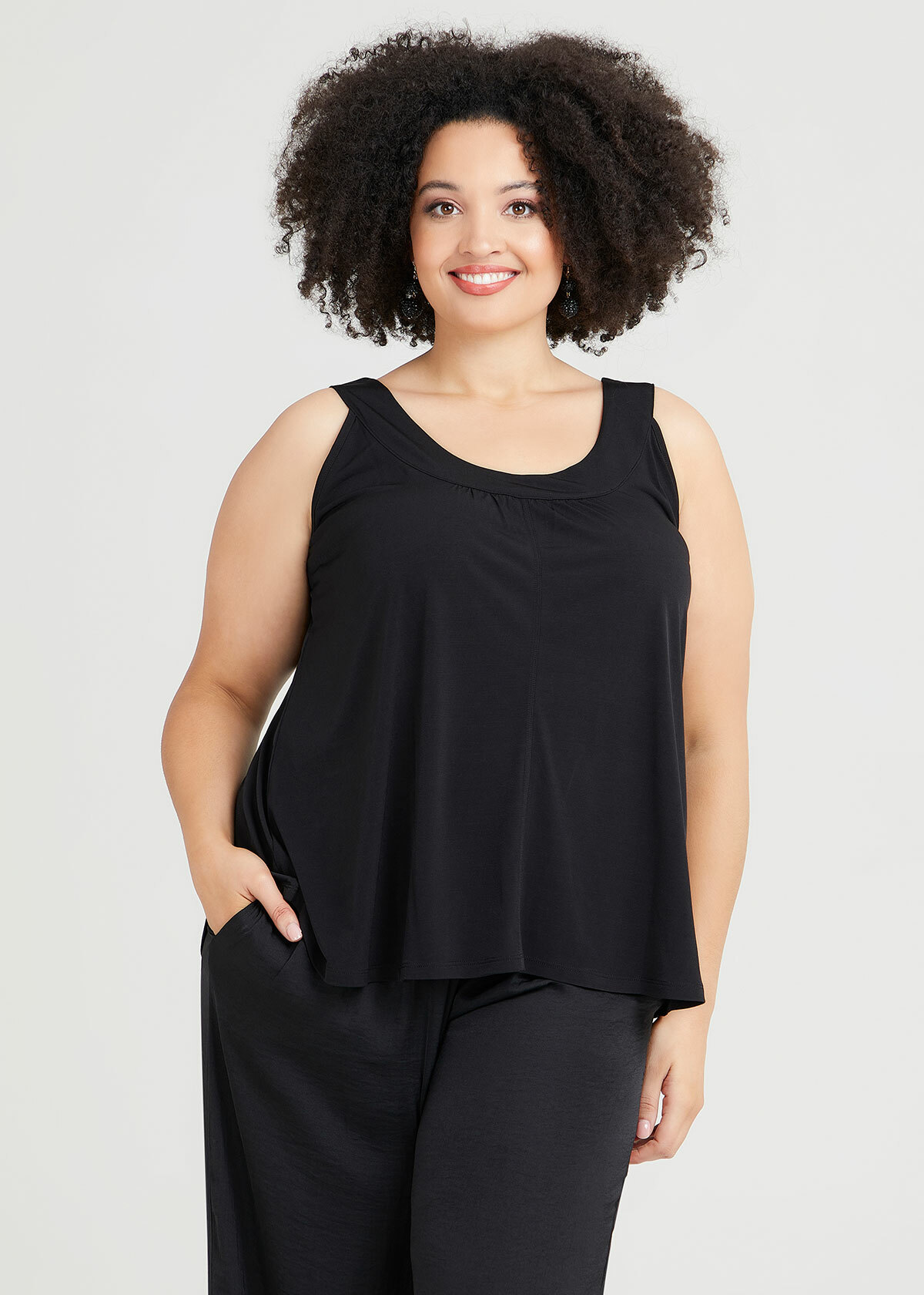 Shop Plus Size Luna Sienna Tank, Black | Taking Shape AU