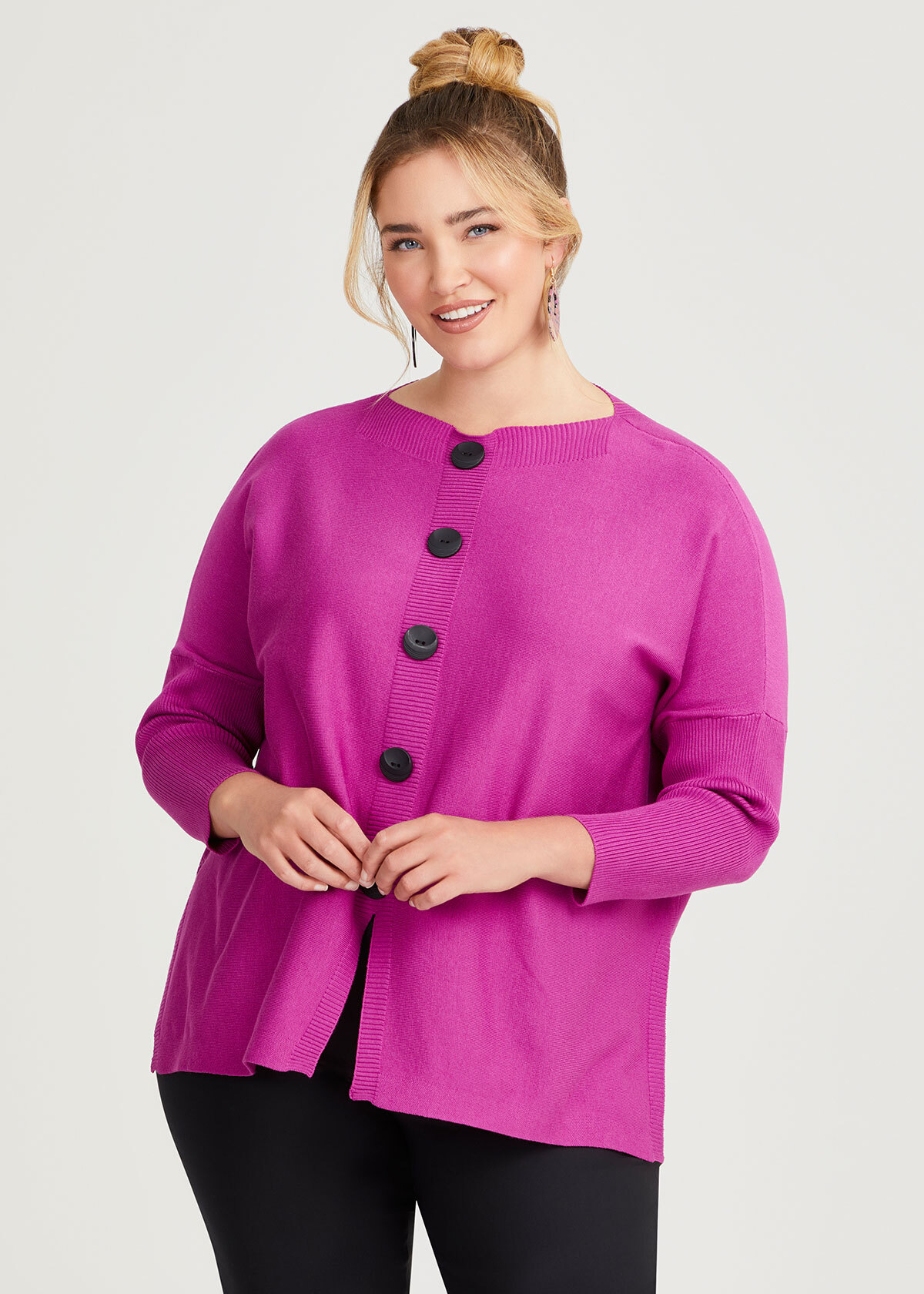 Shop Plus Size Batwing Natural Jumper in Red | Taking Shape IL