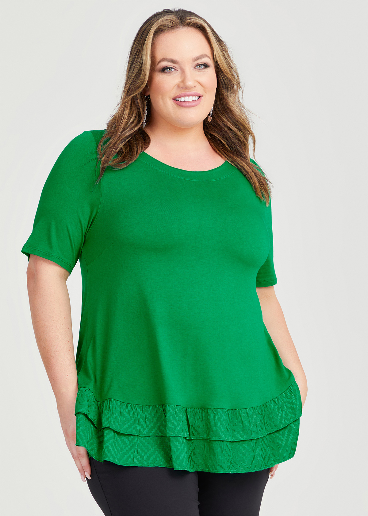 Shop Plus Size Bamboo Gabrielle Top, Green | Taking Shape AU