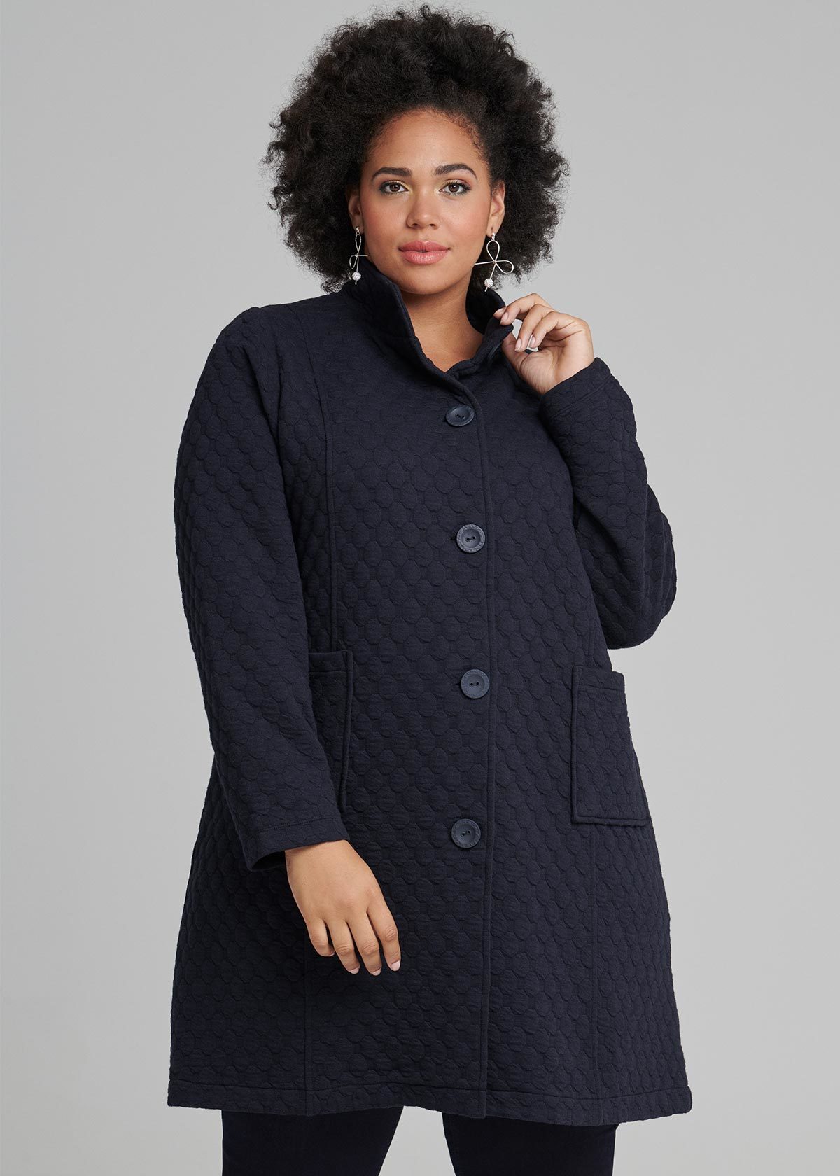 Shop Plus Size Bubble Luxe Jacket in Blue | Sizes 12-30 | Taking Shape NZ