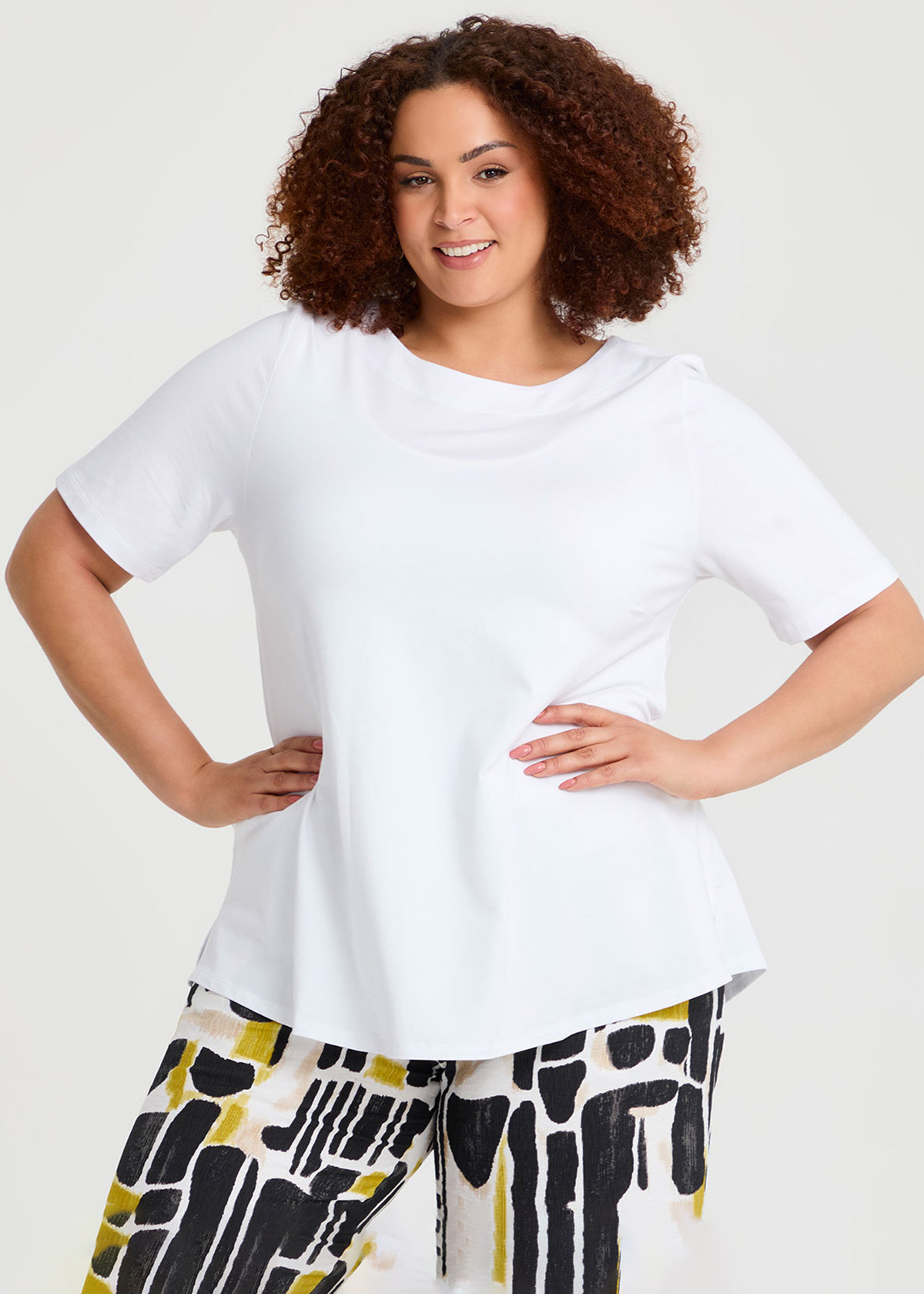 Shop Plus Size Pima Cotton Essential Top in White | Taking Shape IE