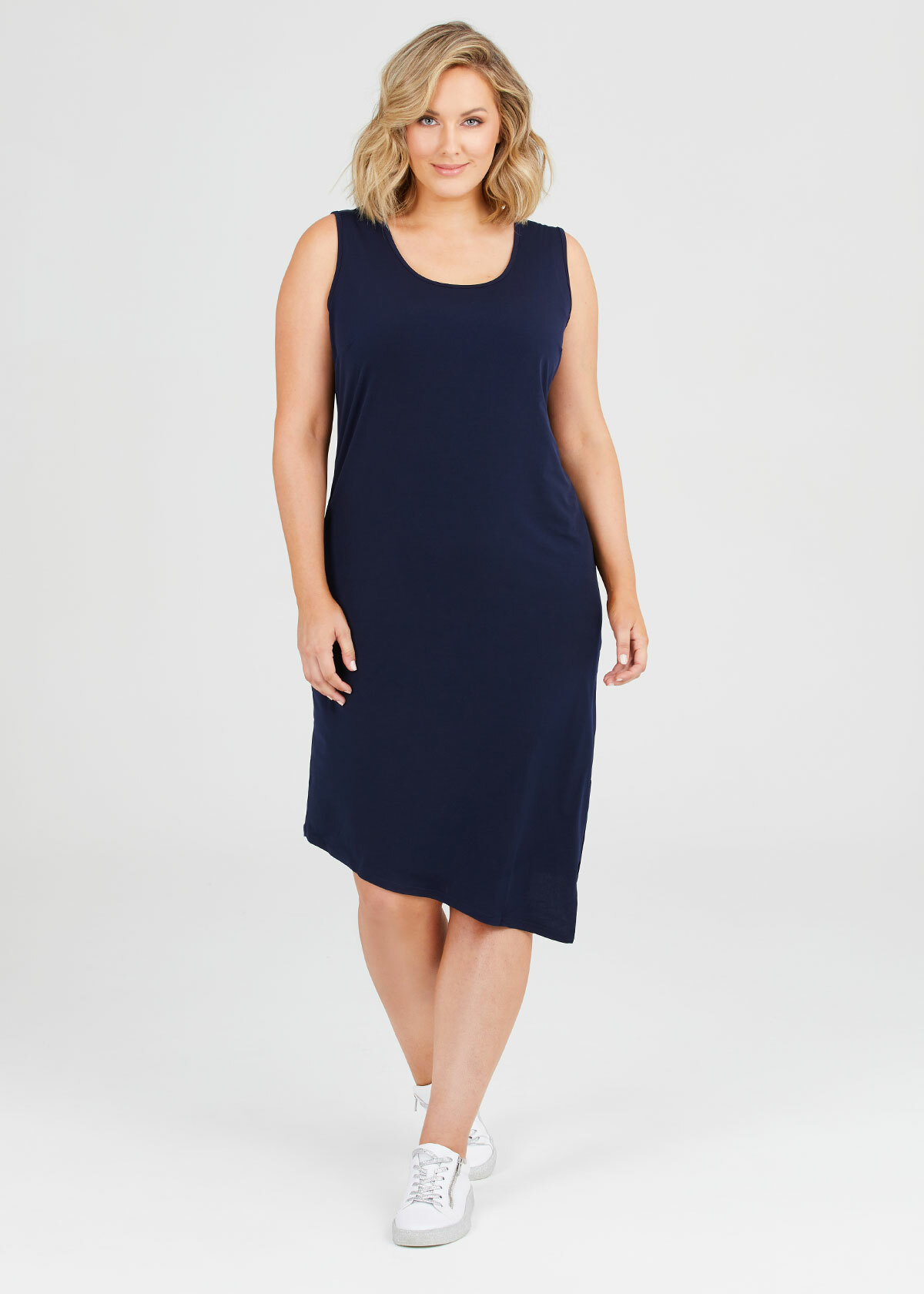 Shop Plus Size Luna Basic Instinct Slip Dress, Blue | Taking Shape AU