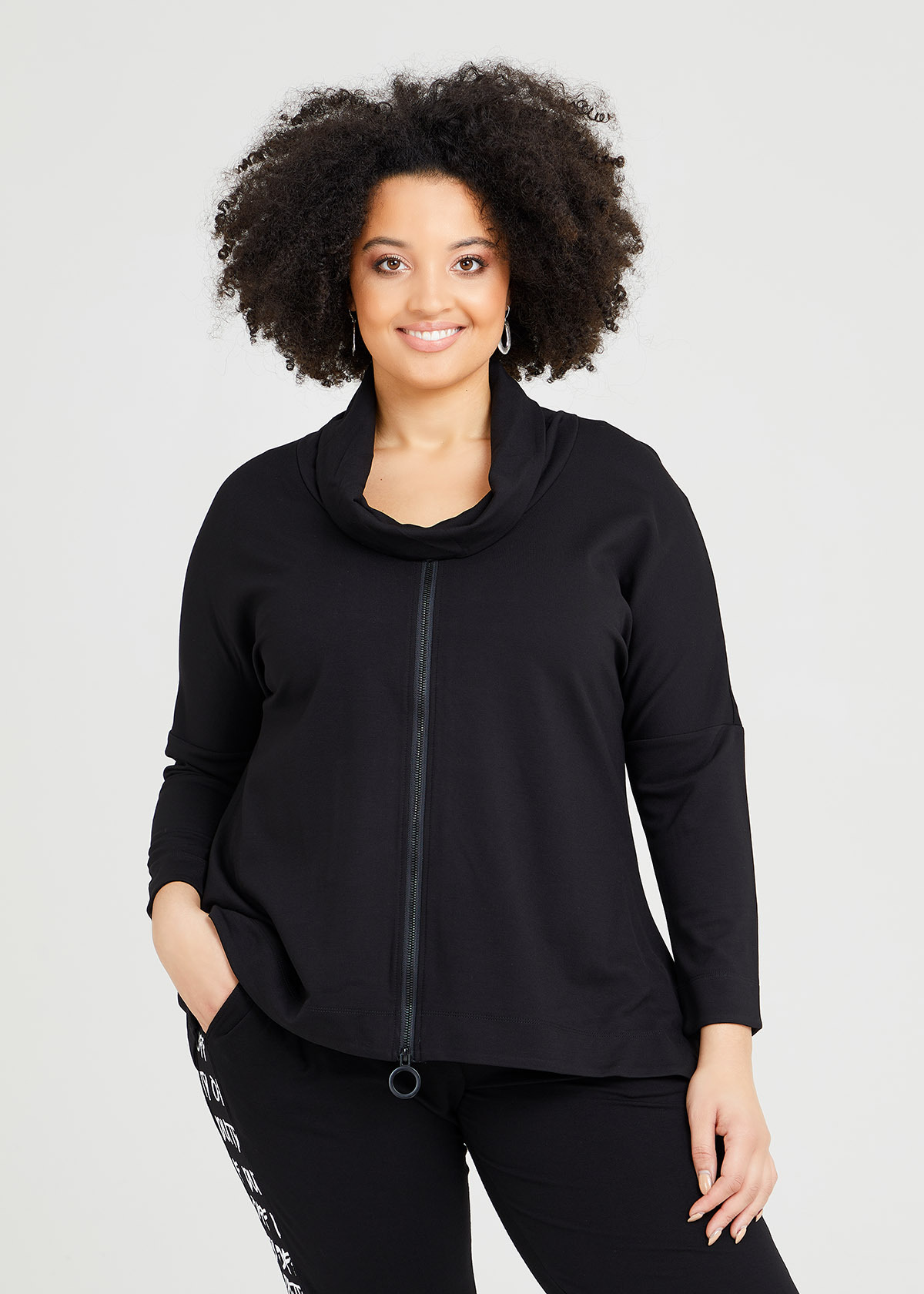 Shop Plus Size Bamboo Ponte Comfort Top, Black | Taking Shape AU