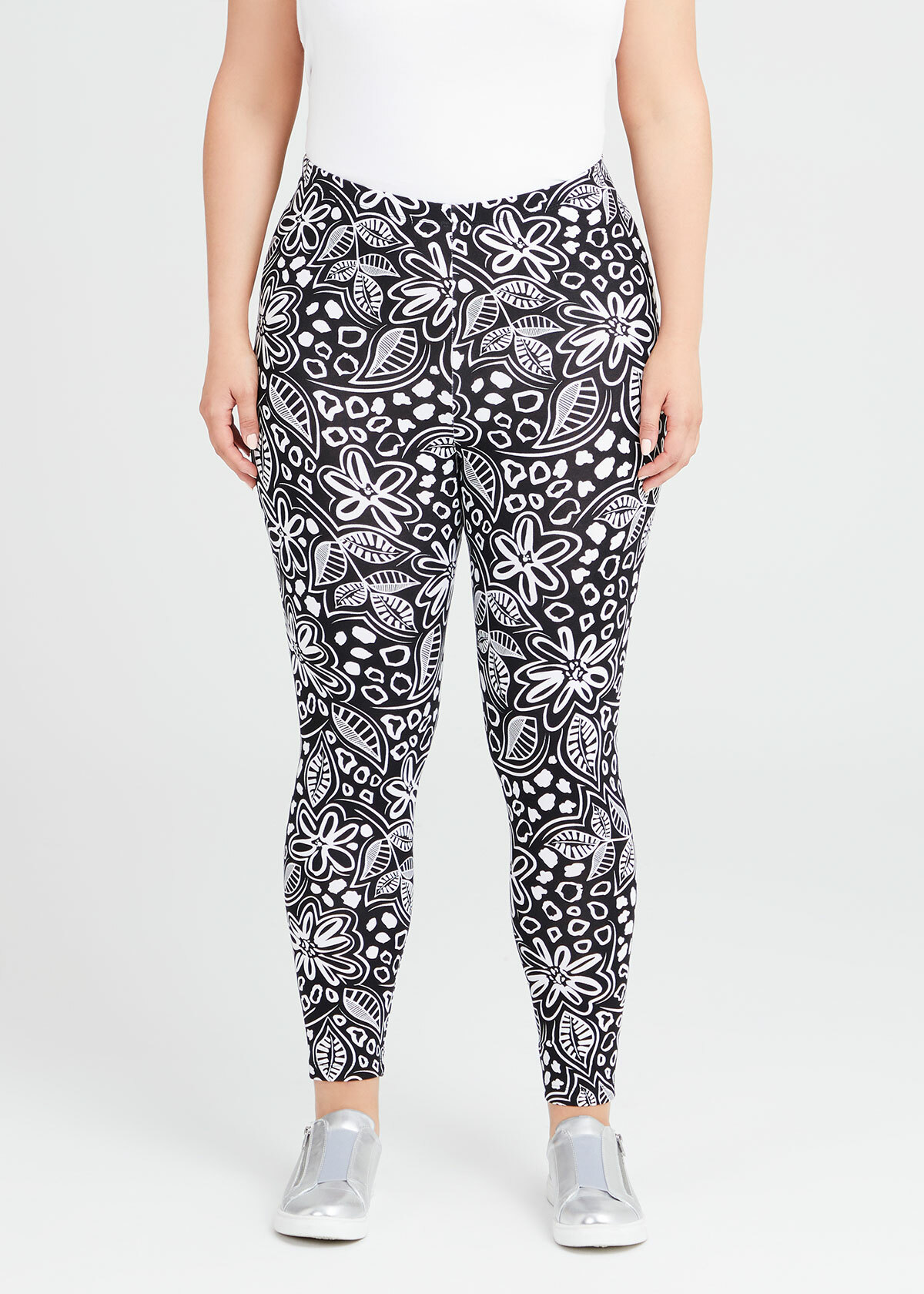 Shop Plus Size Natural Monochromatic Legging, Print | Taking Shape AU