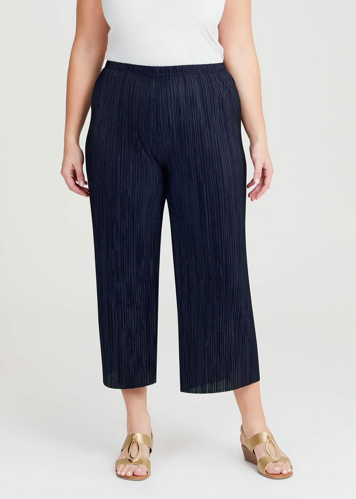 Shop Plus Size Pleat Culotte Pant, Blue | Taking Shape AU