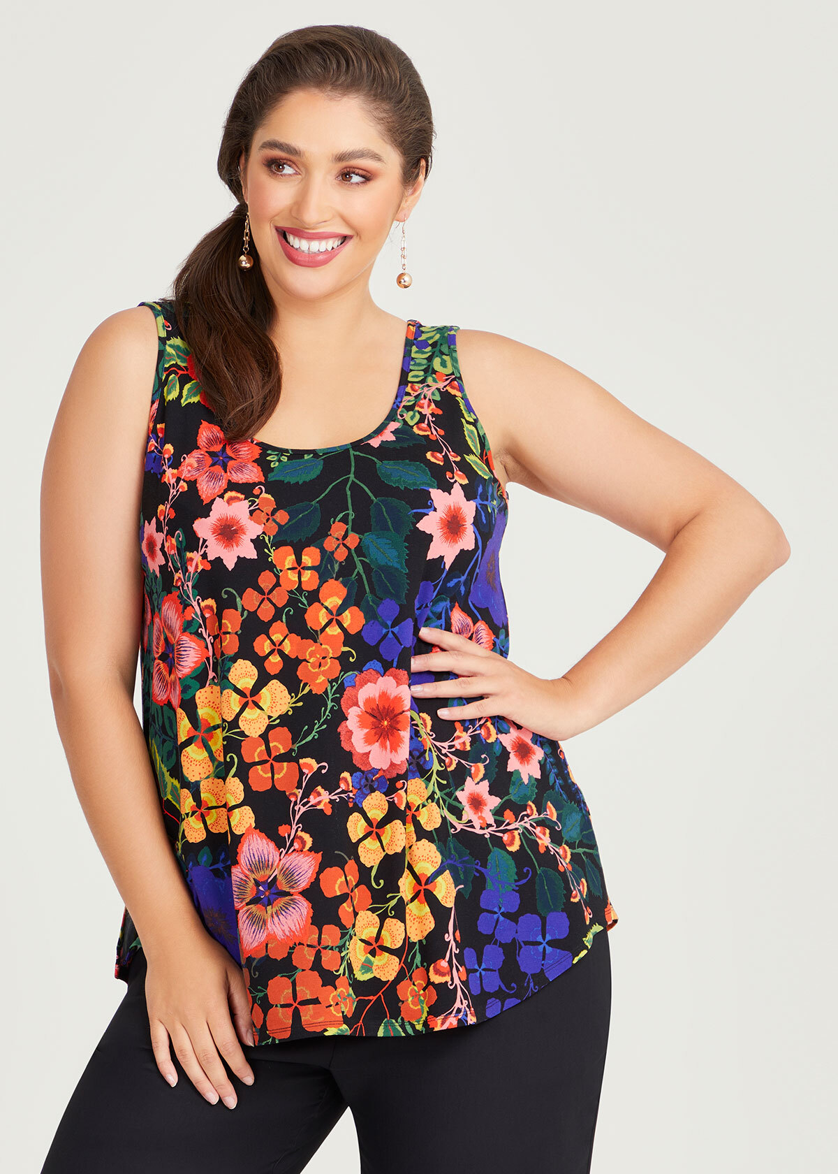 Shop Plus Size Natural Iris Tank, Multi | Taking Shape AU