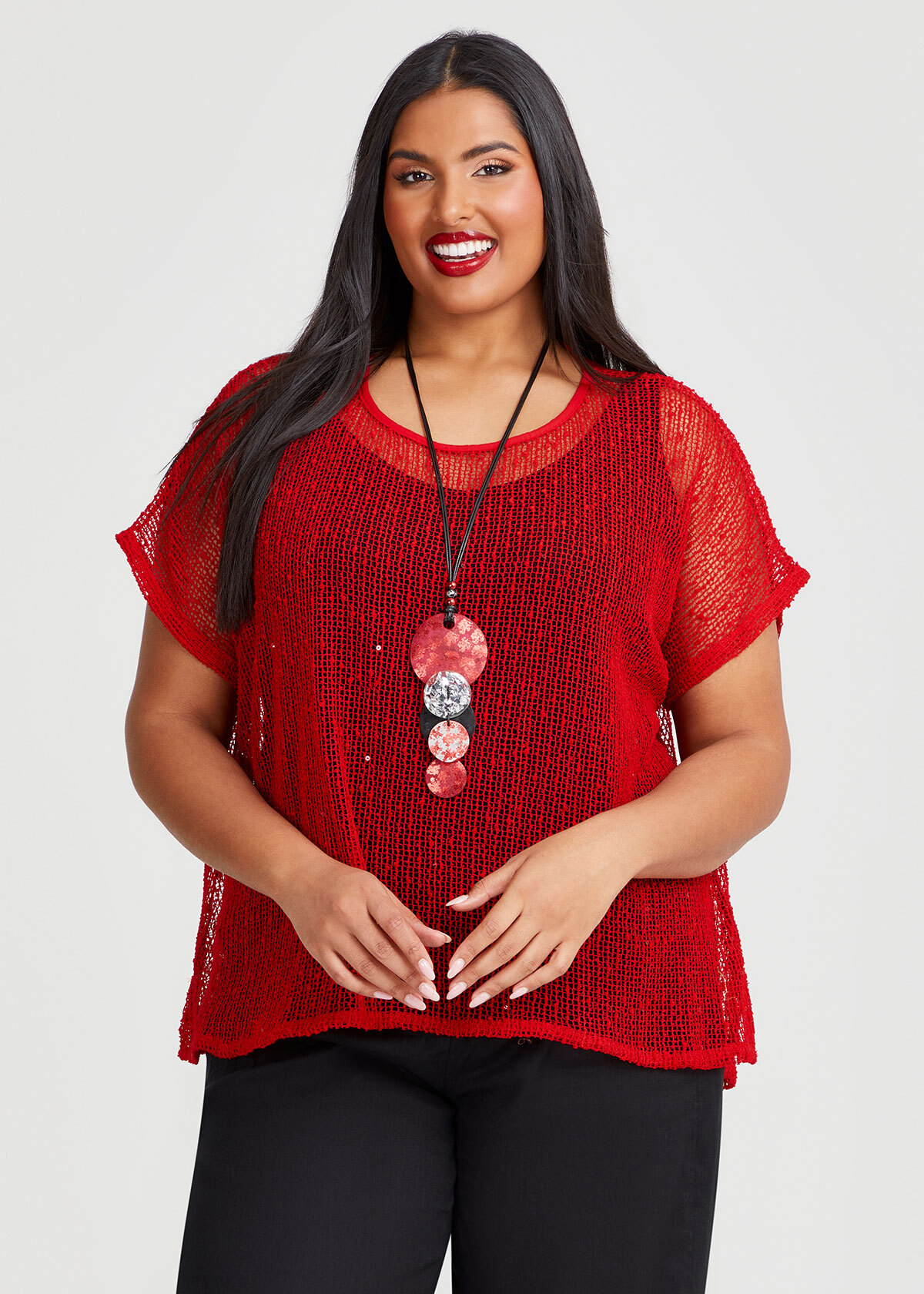 Shop Plus Size Mischa Over Top in Red | Taking Shape CA