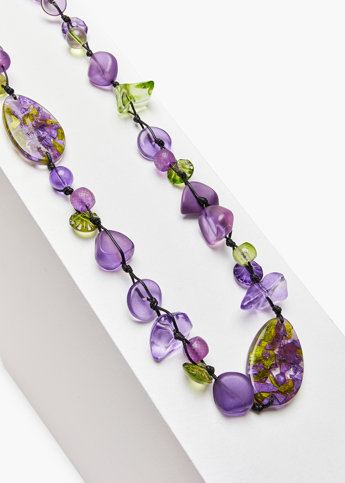 Shop Long Resin Bead Necklace in White | Accessories | Taking Shape NZ