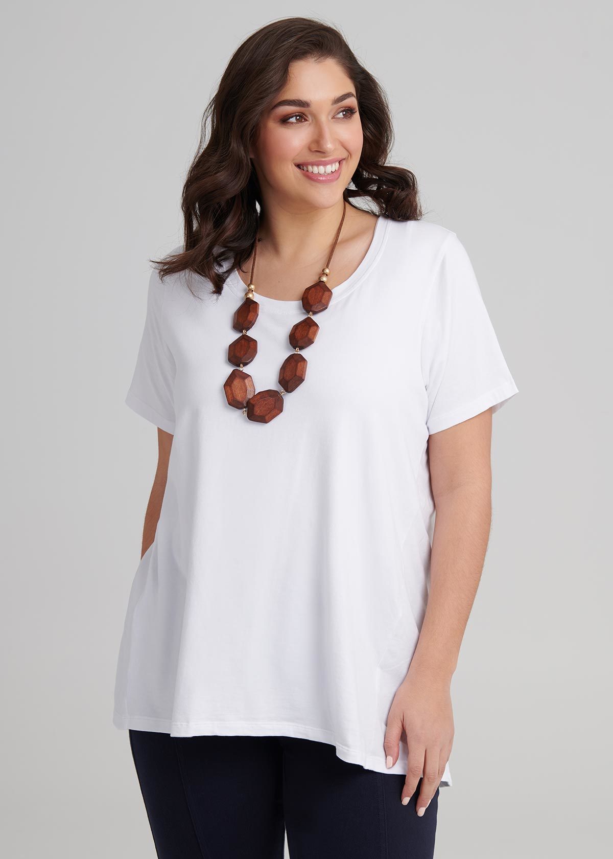 Shop Plus Size Everyday Swing Tee, White | Taking Shape AU