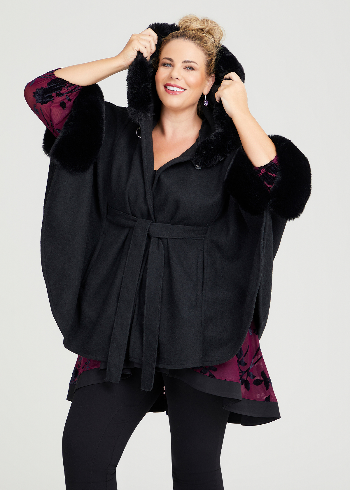 Shop Hooded Fur Cape | Accessories | Taking Shape NZ