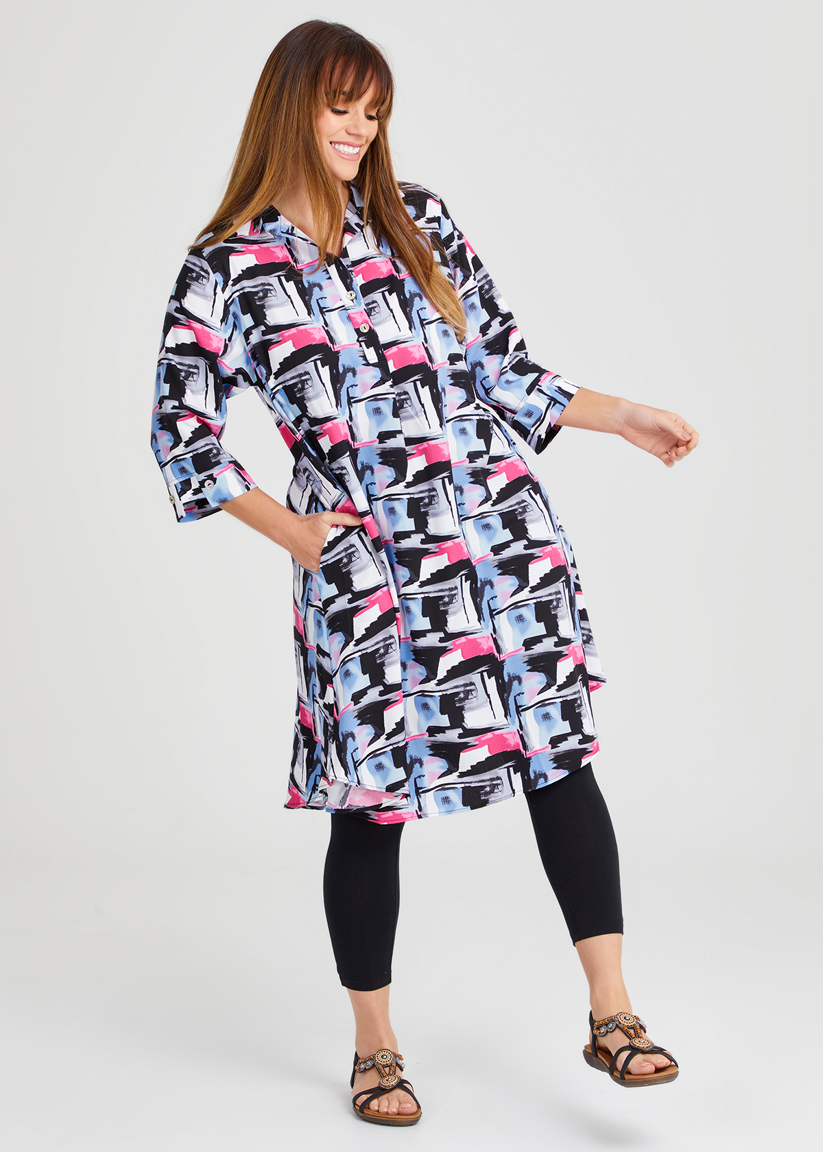 Shop Plus Size Revival Swing Dress, Multi | Taking Shape NZ