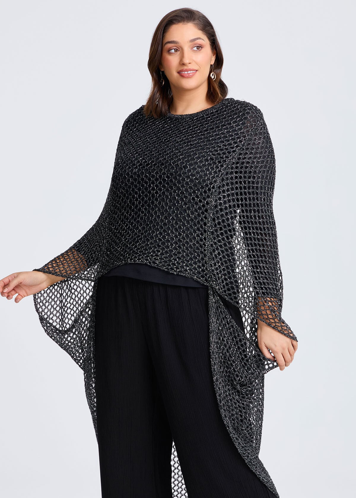 Shop Hi Low Dressy Cape in Black | Accessories | Taking Shape UK