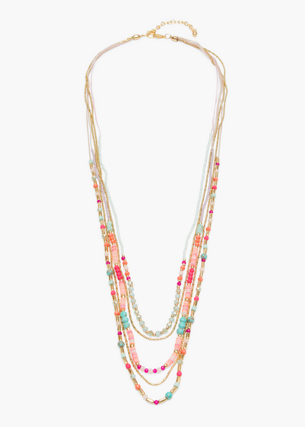 Shop Beaded Layered Long Necklace in Multi | Accessories | Taking Shape AU