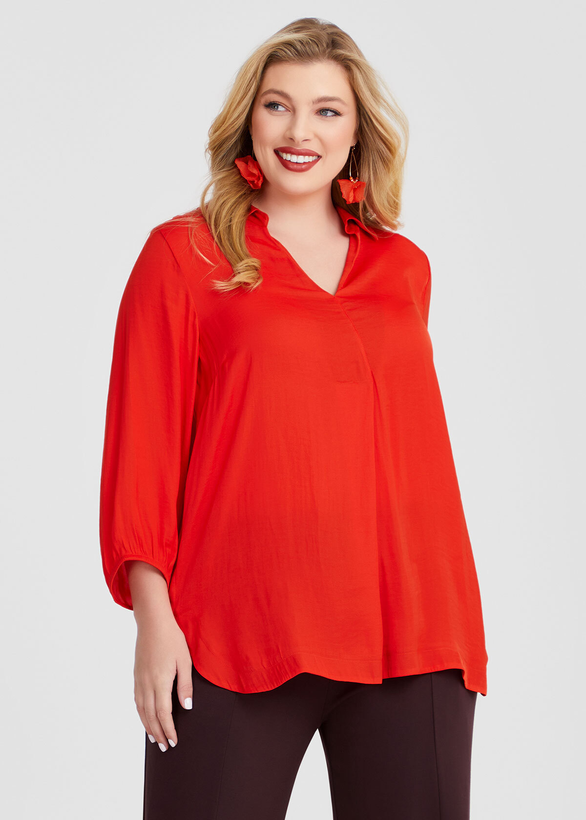 Shop Plus Size Luxe Oasis Top, Orange | Taking Shape AU