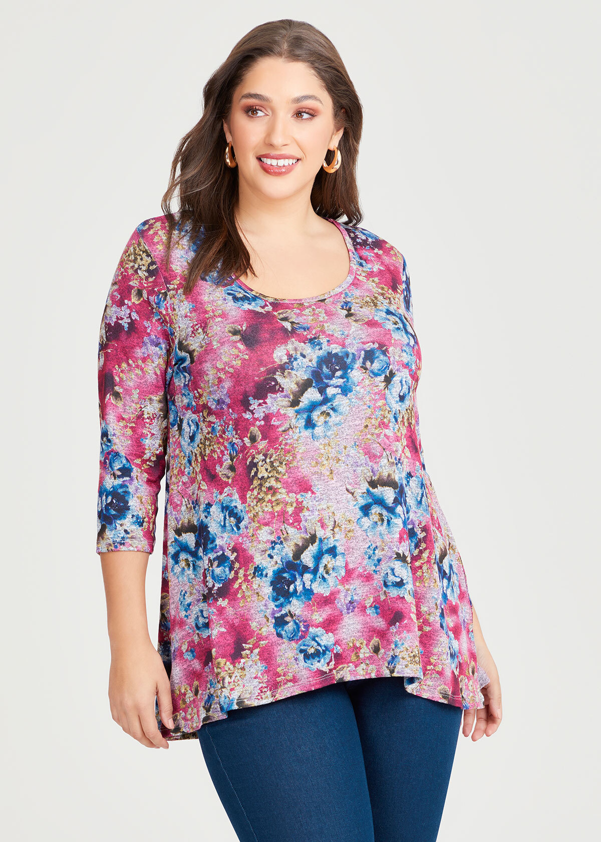 Shop Plus Size Snug Print Top, Multi | Taking Shape AU