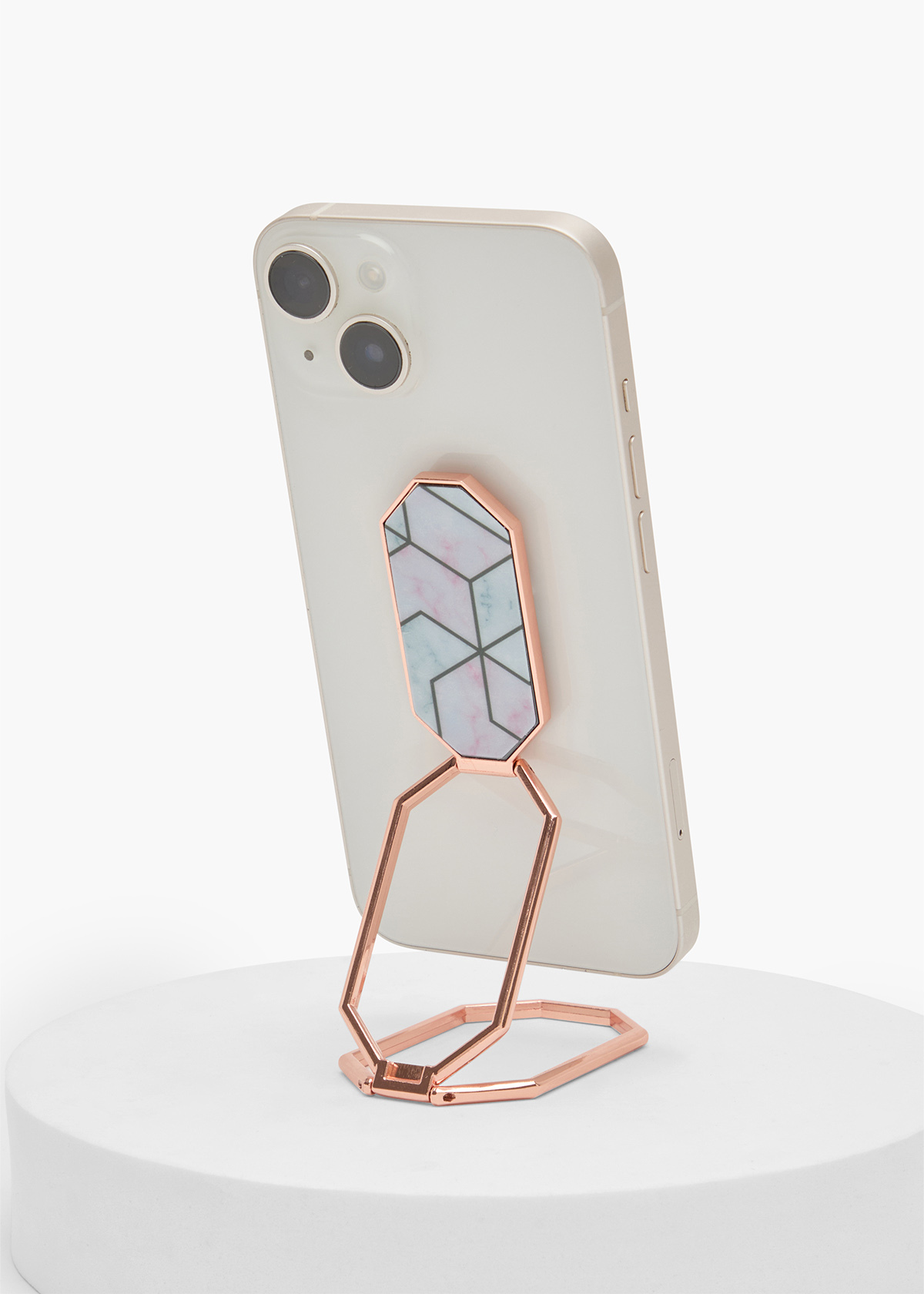 Shop Rosegold Marble Phone Holder in Multi | Accessories | Taking Shape AU